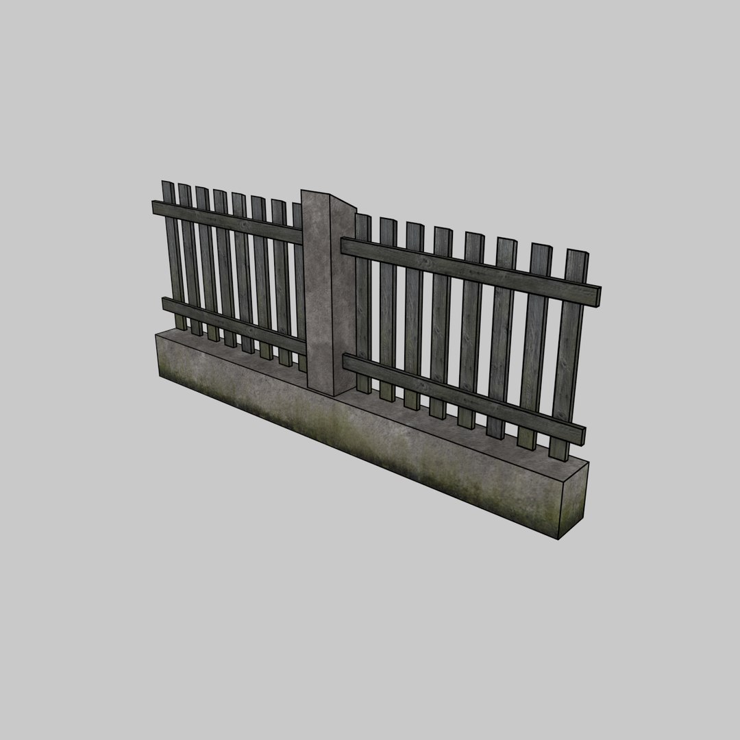 3d model modular fence pack