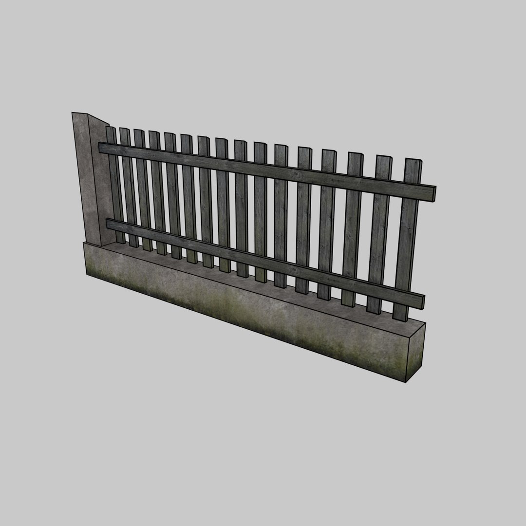 3d model modular fence pack