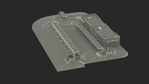 Blaues Autowaschgebäude 3D-Modell - TurboSquid 2055926
