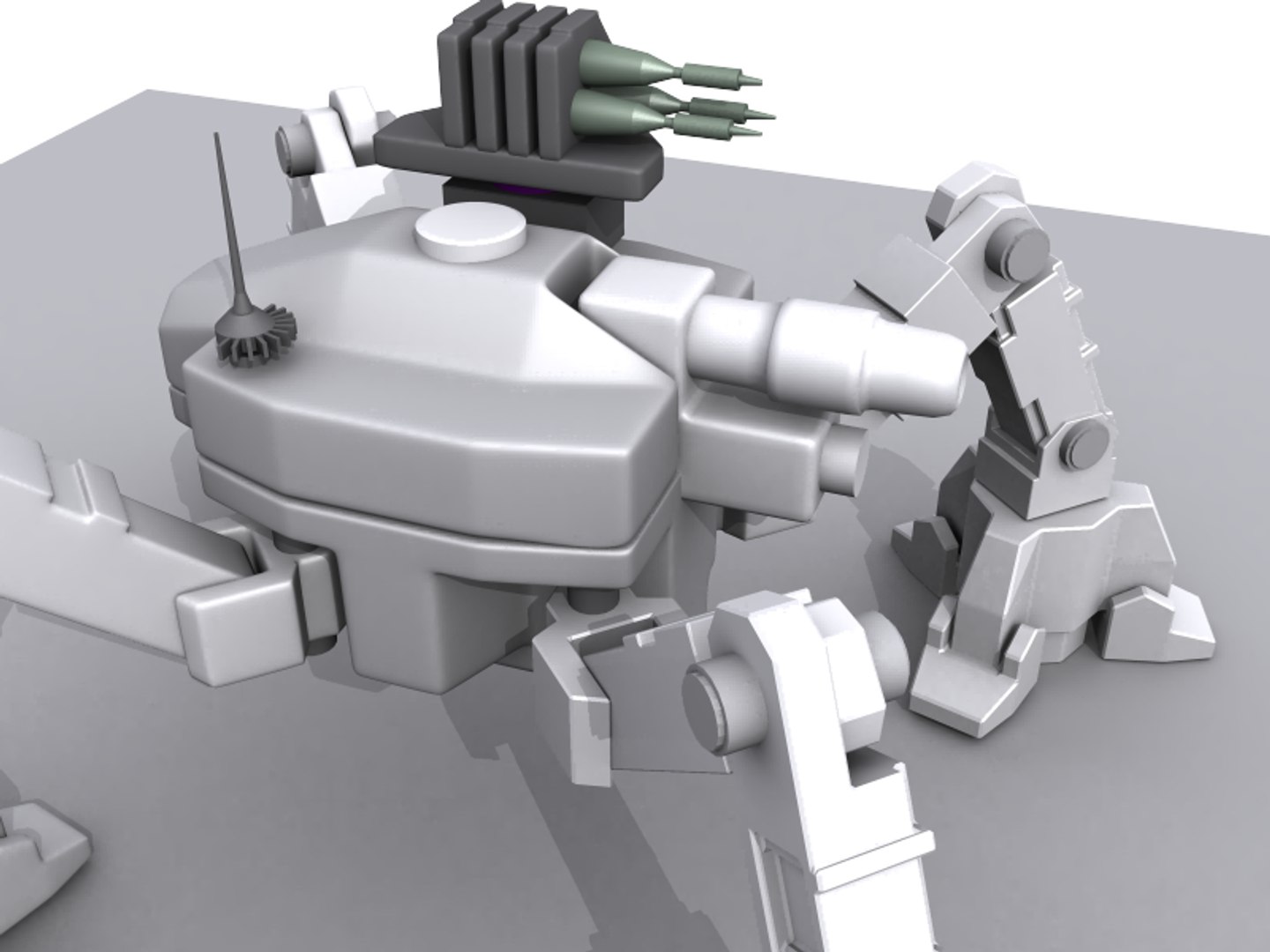 3d Model Combat Walker Tank