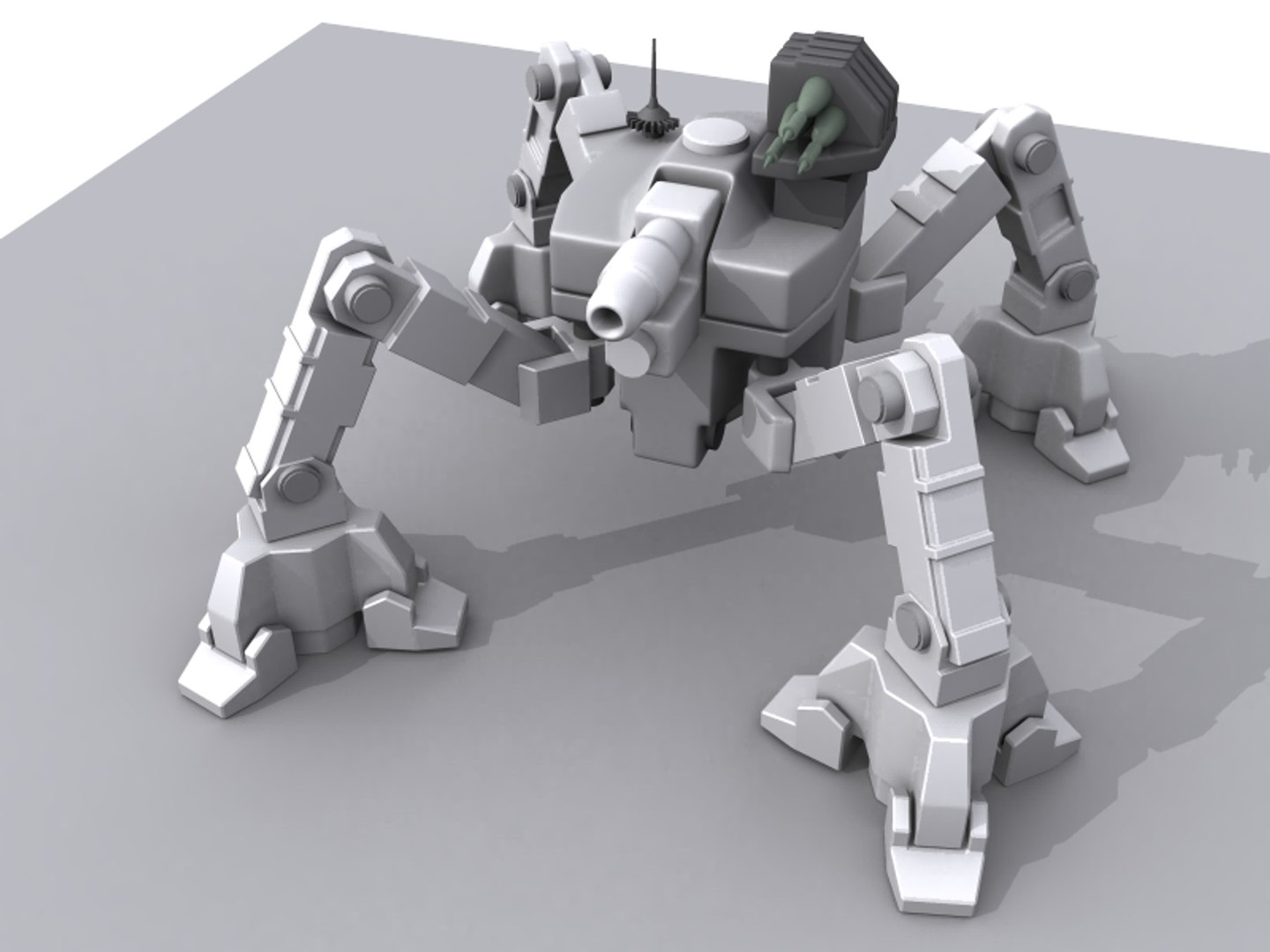 3d Model Combat Walker Tank