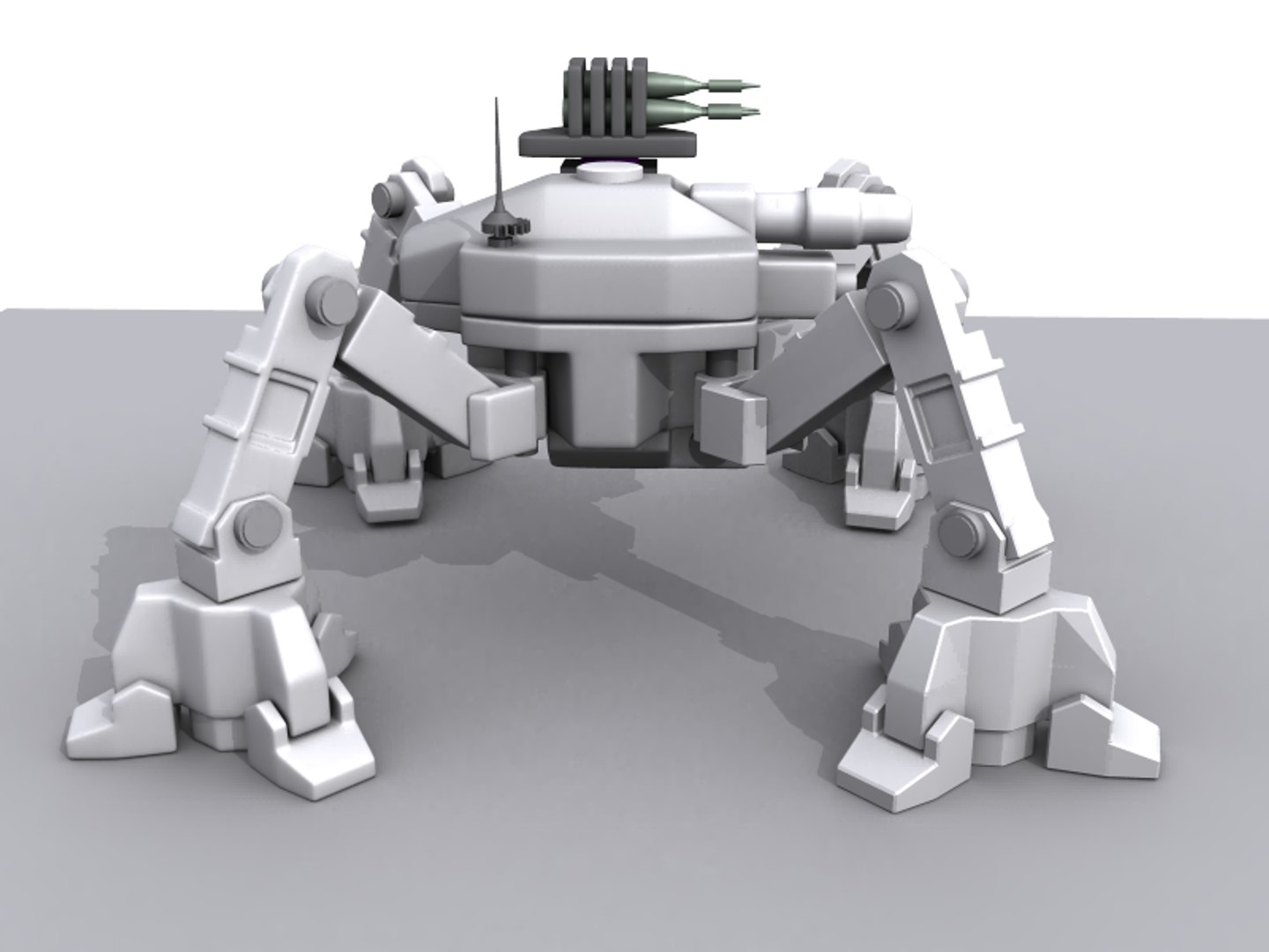 3d Model Combat Walker Tank