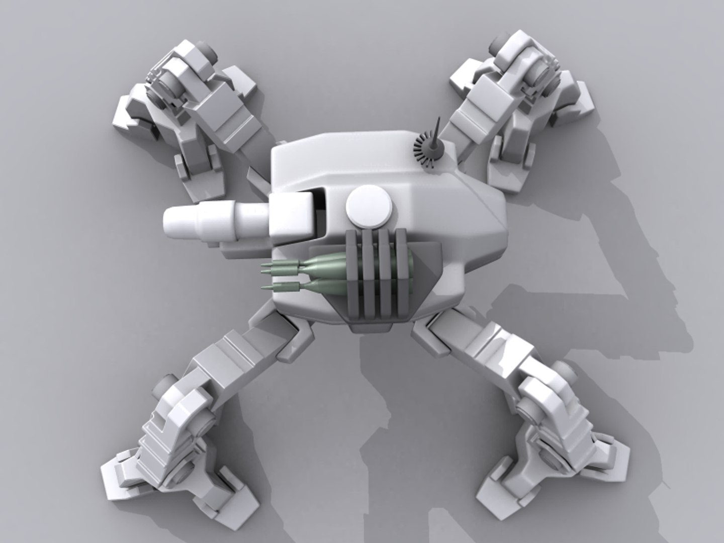 3d Model Combat Walker Tank