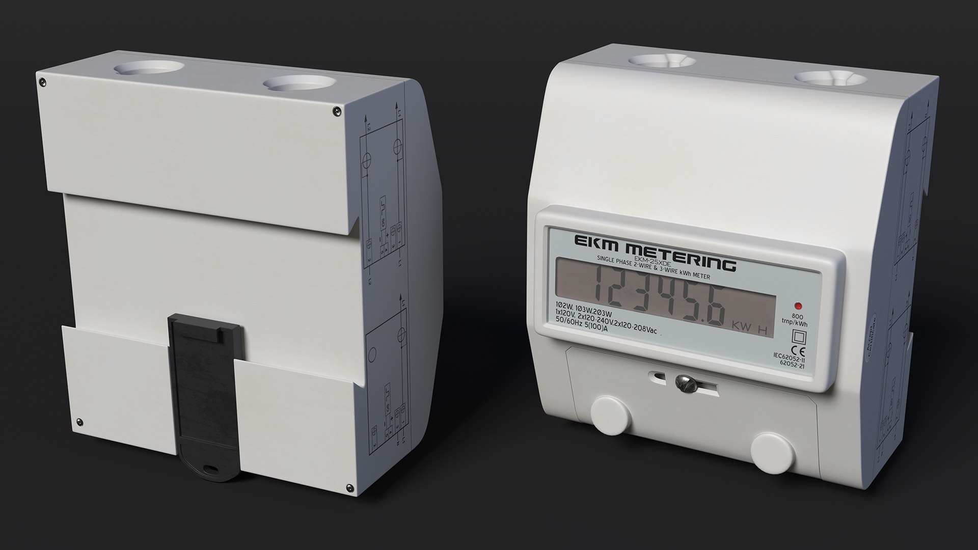 3D Model EKM Metering Electricity Meter - TurboSquid 2052599
