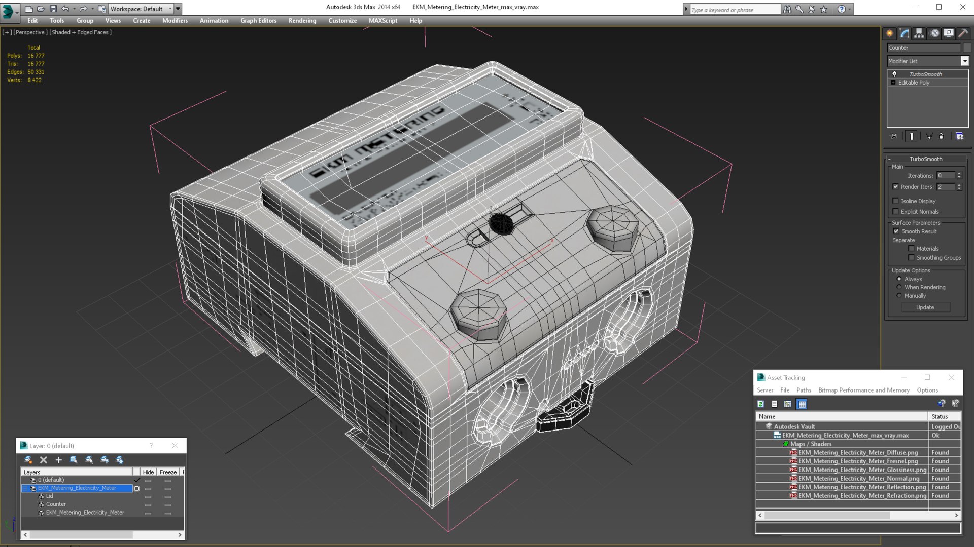 3D Model EKM Metering Electricity Meter - TurboSquid 2052599