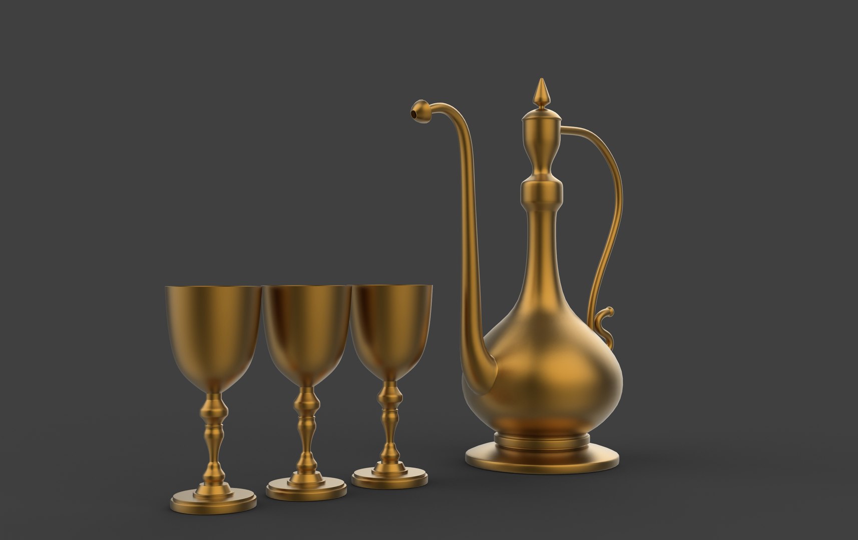 Antique Selling Brass 3D Model Model - TurboSquid 2333154