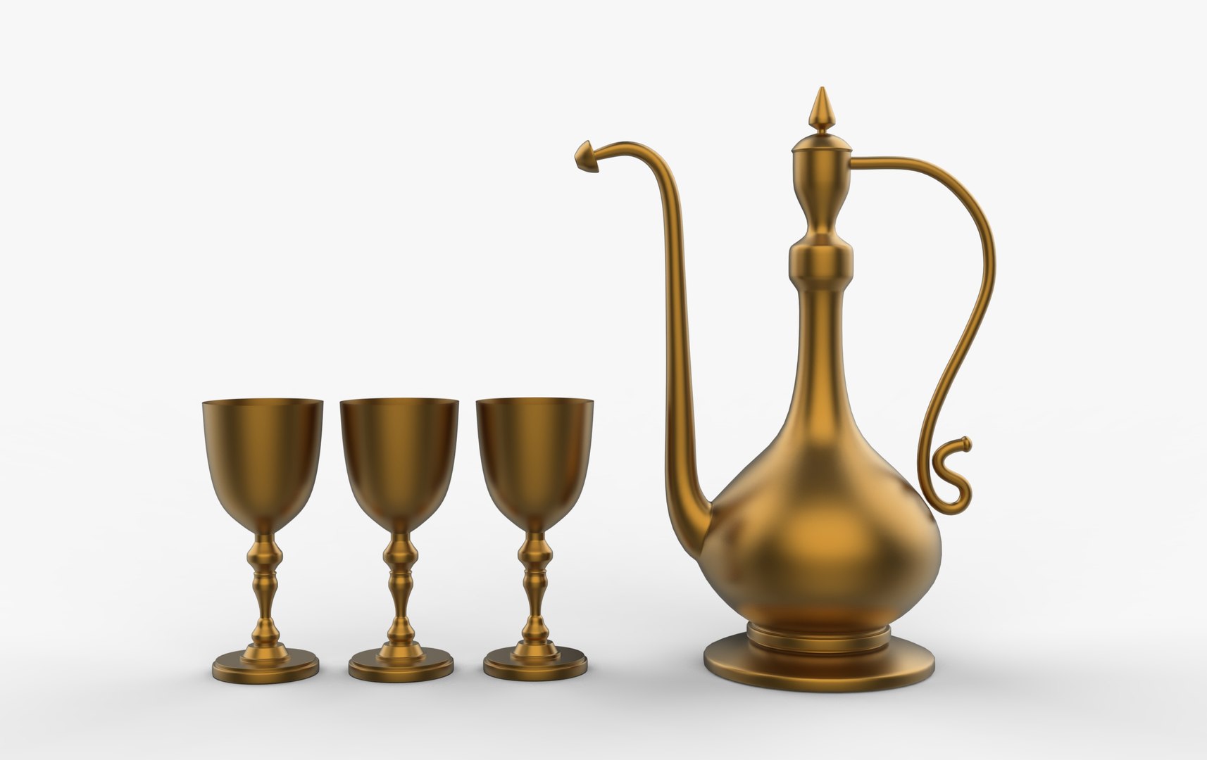 Antique Selling Brass 3D Model Model - TurboSquid 2333154