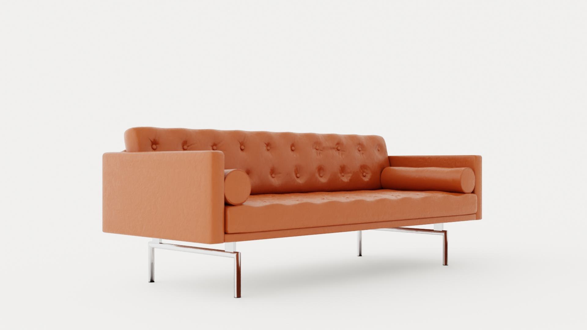 Ritzy Sofa Dakota Leather Cognac 3D - TurboSquid 2250100