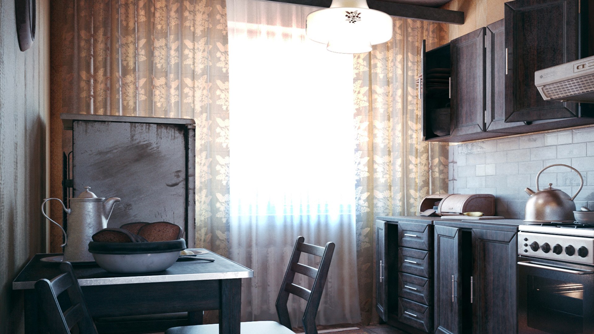 Old Kitchen Vintage 3D Model - TurboSquid 2254105