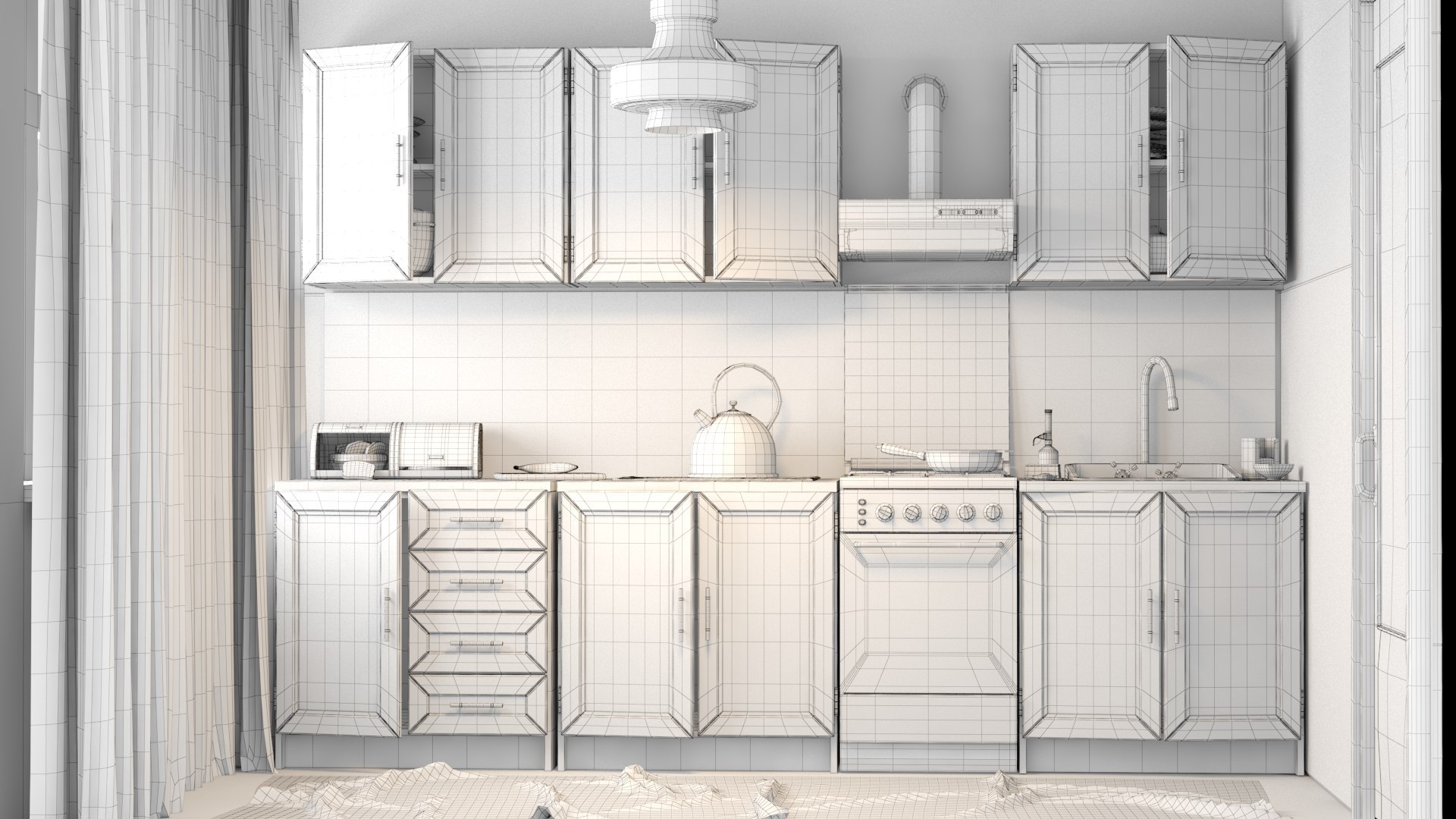 Old Kitchen Vintage 3D Model - TurboSquid 2254105