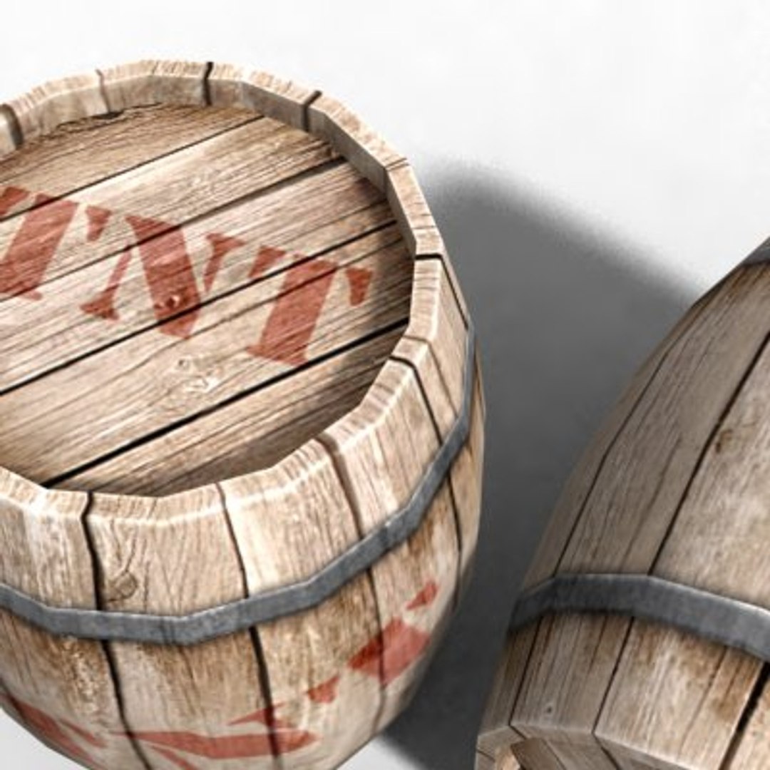 Wooden Barrel Explosives - 3d Model