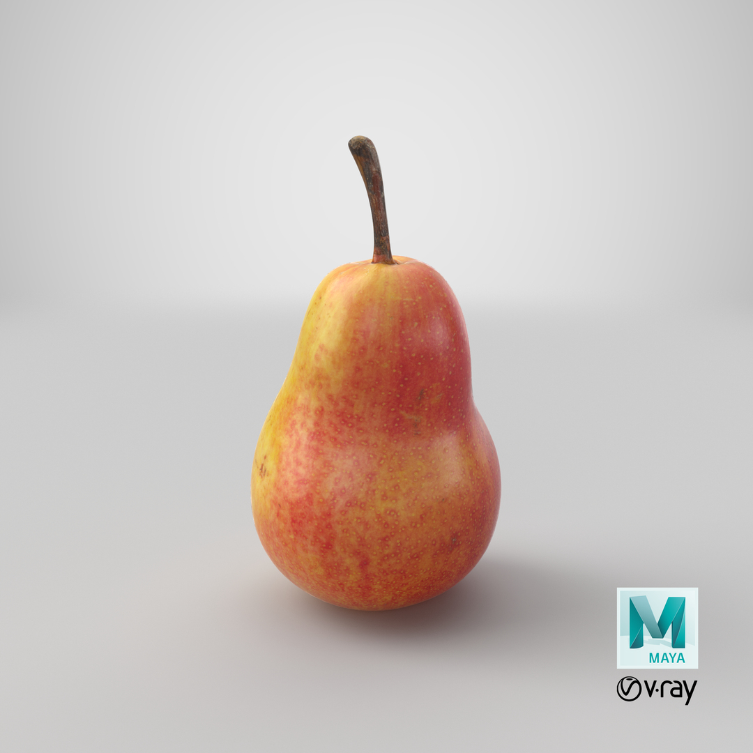 3D pear red 01 - TurboSquid 1402585