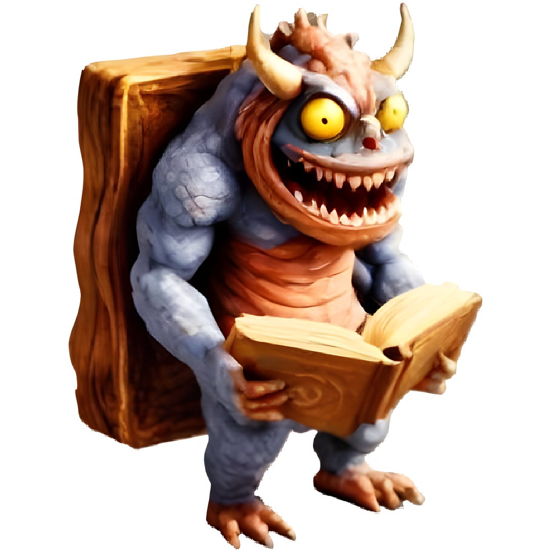 3D Gargoyle Guardian The Book Monster Trio - TurboSquid 2298496