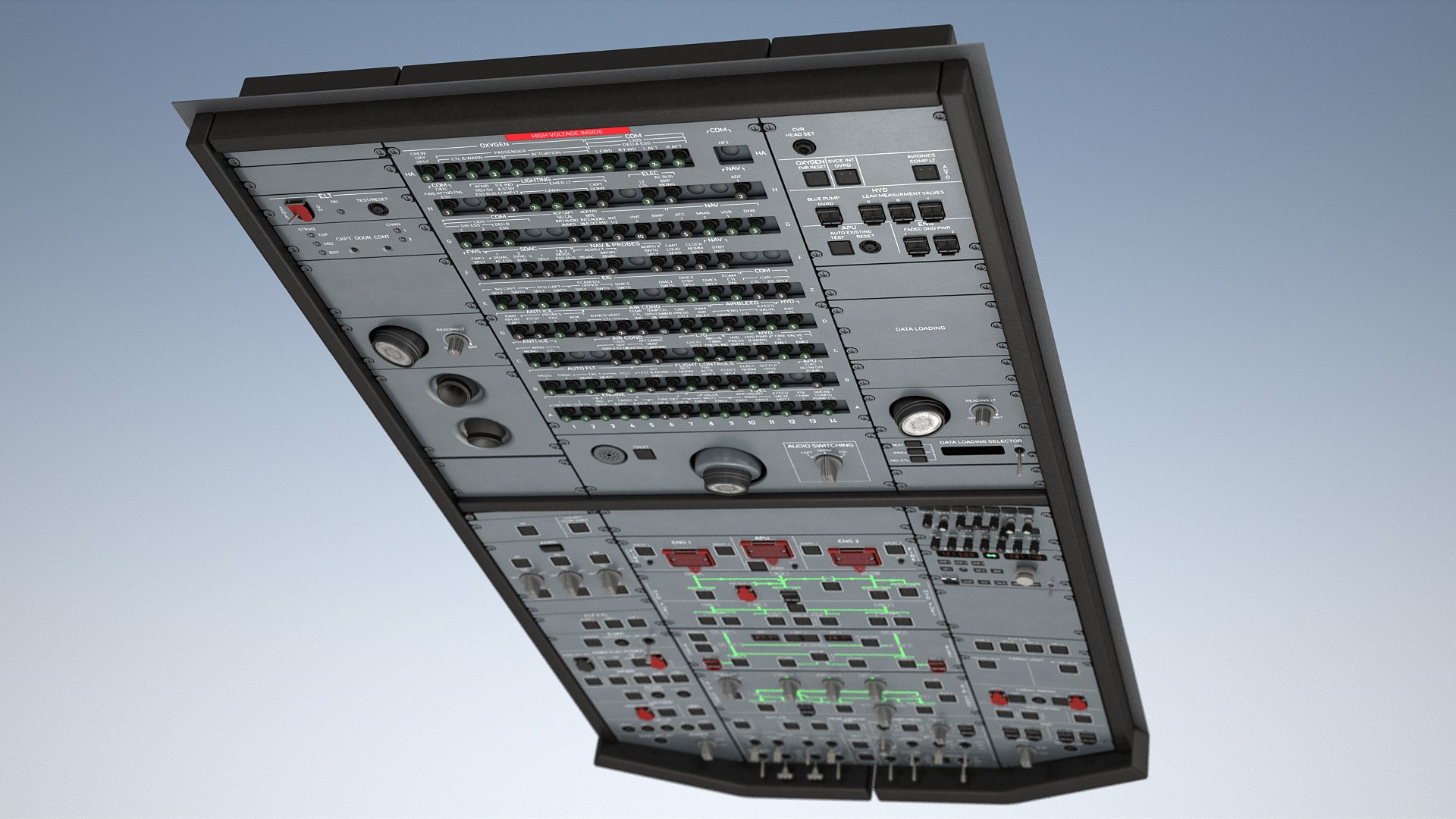 A319 A320 A321 Overhead Panel 3D - TurboSquid 2234759