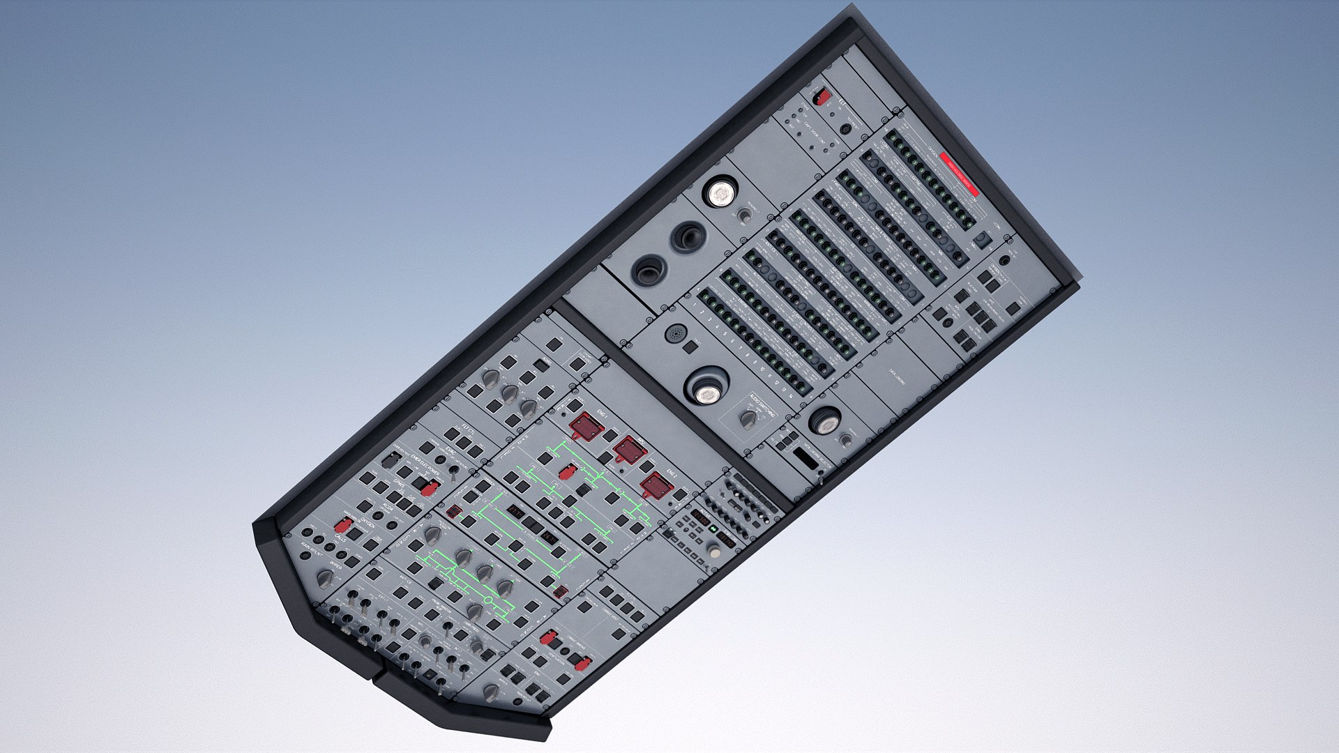 A319 A320 A321 Overhead Panel 3D - TurboSquid 2234759