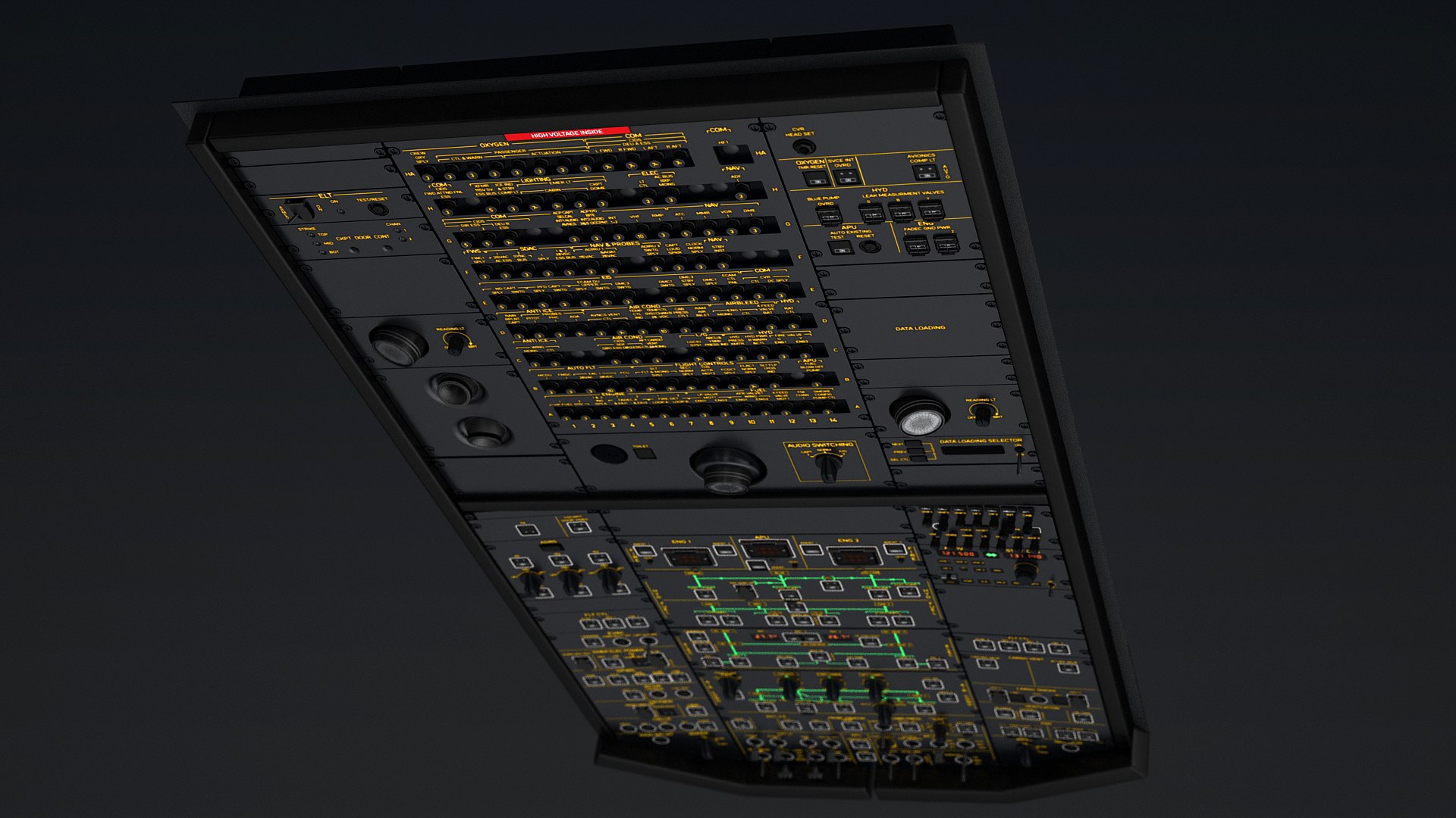A319 A320 A321 Overhead Panel 3D - TurboSquid 2234759