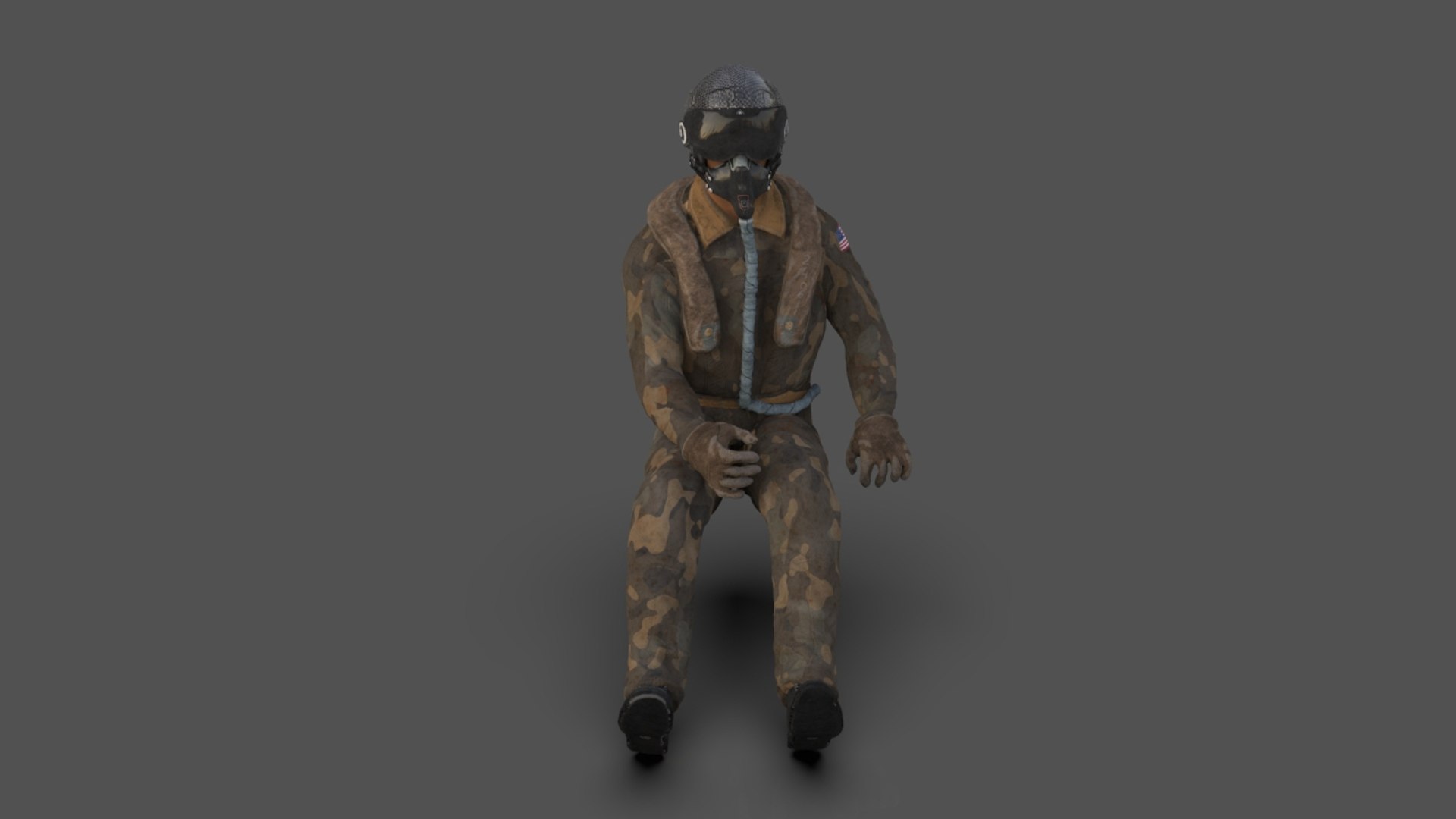 Pilot Sitting Pose - Model - TurboSquid 1568243