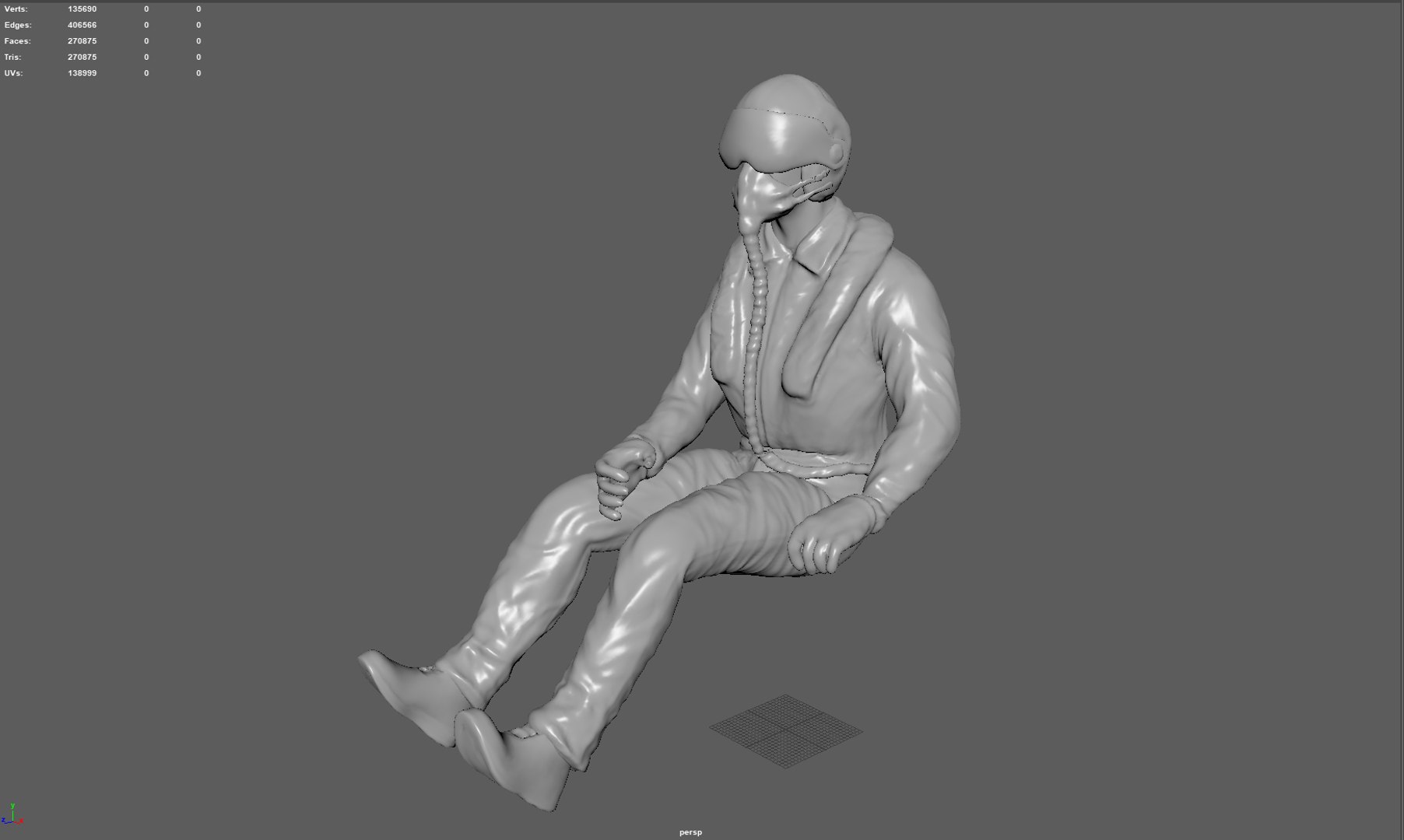Pilot Sitting Pose - Model - TurboSquid 1568243