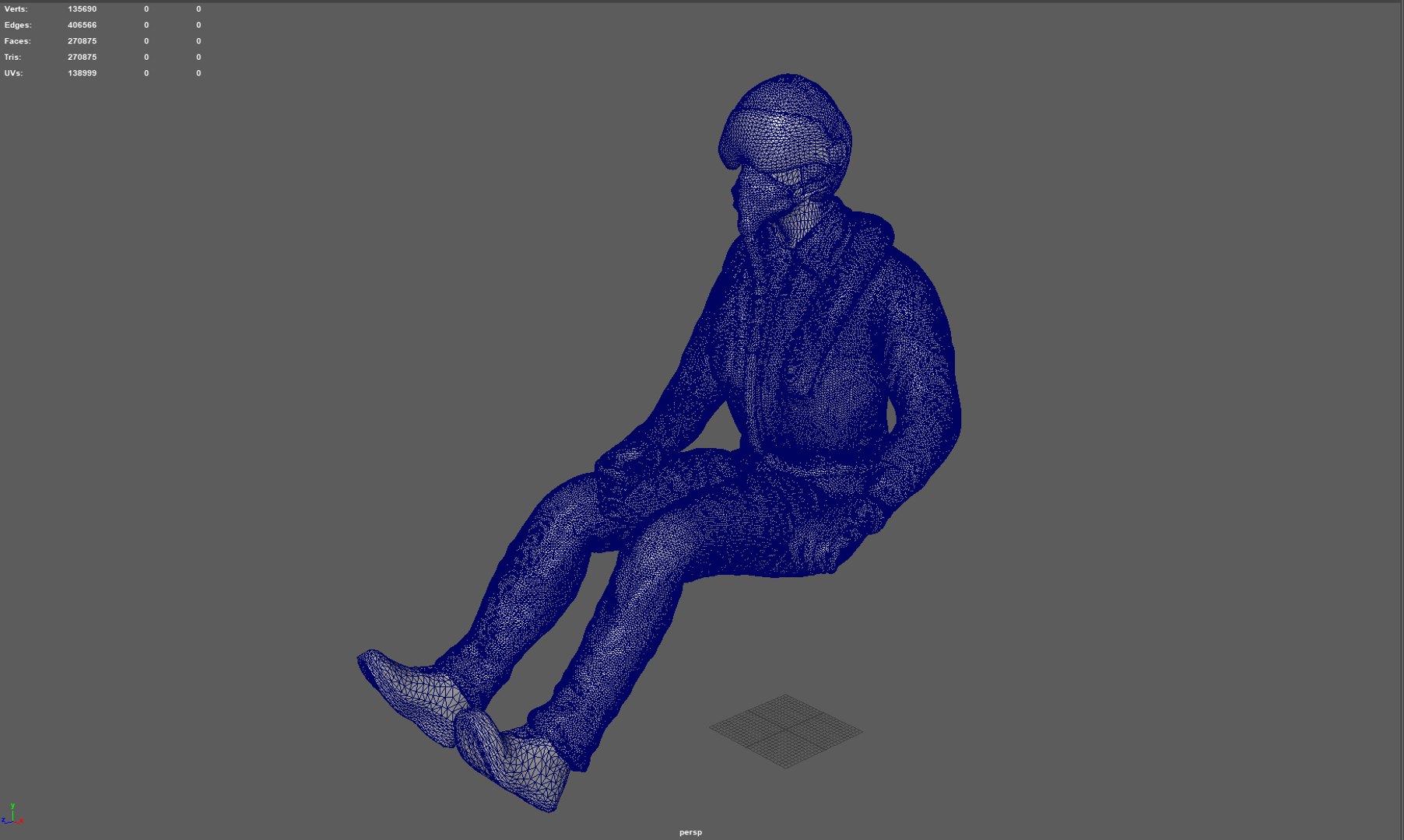 Pilot Sitting Pose - Model - TurboSquid 1568243
