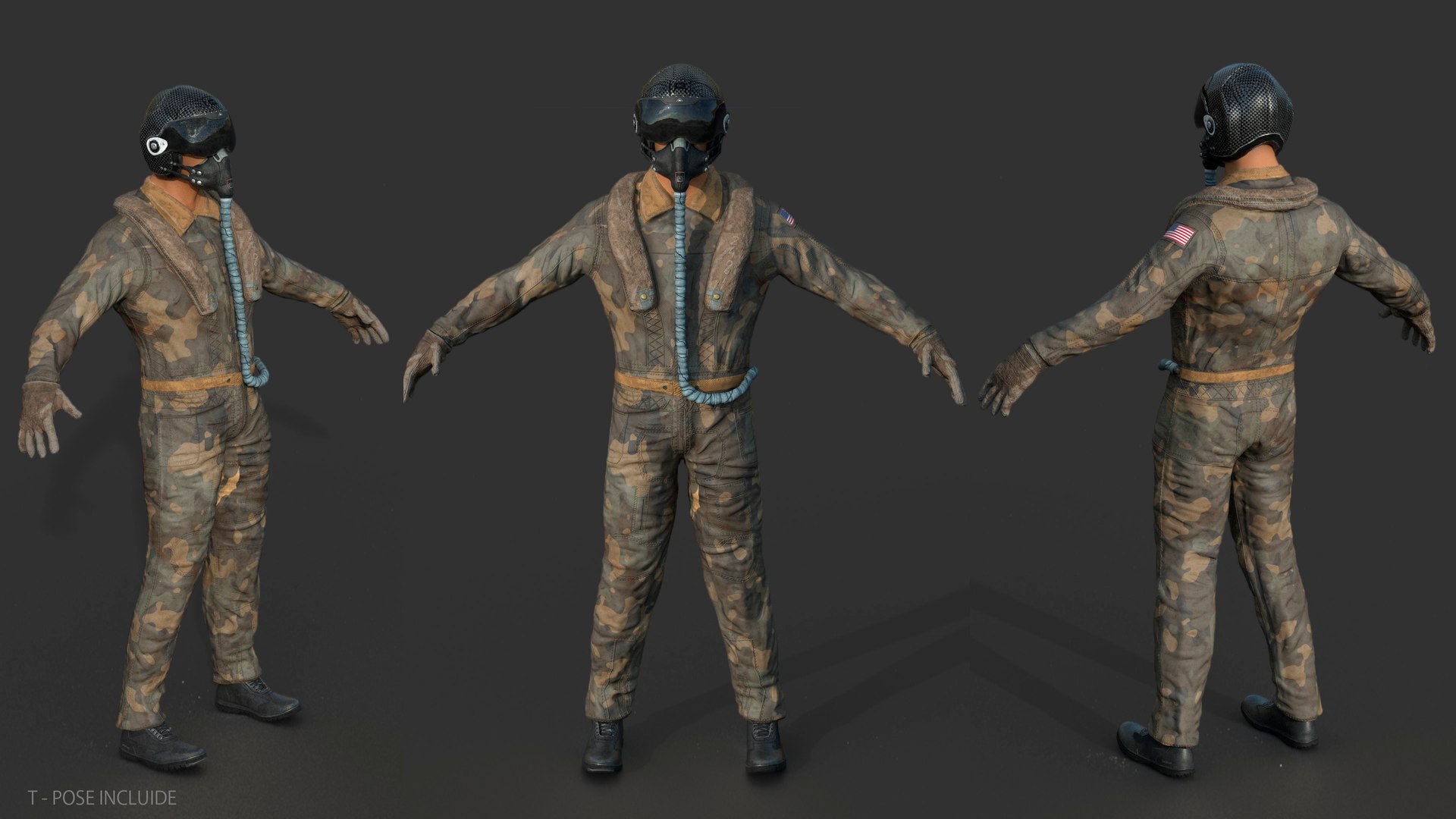 Pilot Sitting Pose - Model - TurboSquid 1568243