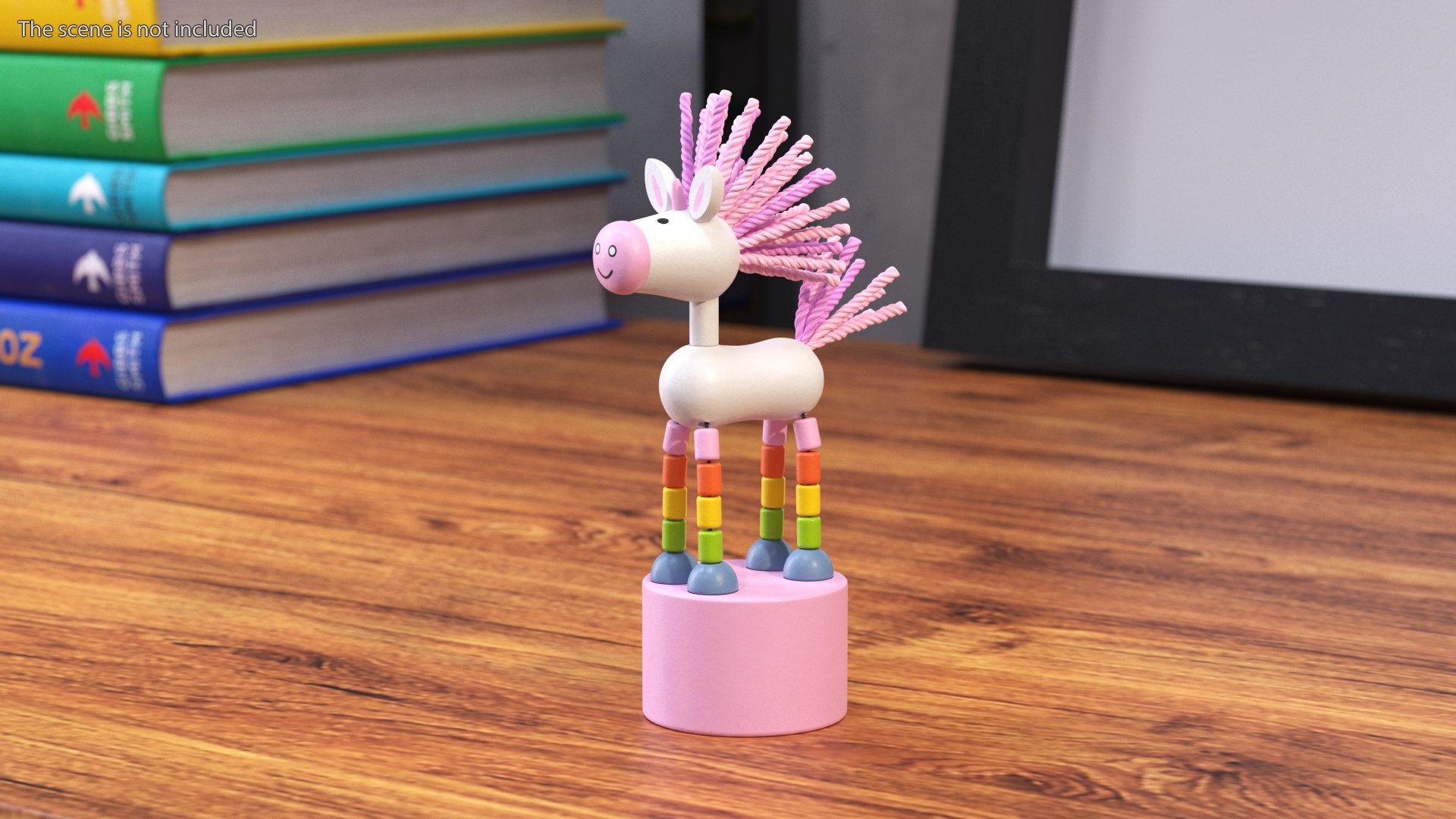 Pink Unicorn Push Puppet Toy Rigged For Maya 3D Model - TurboSquid 2087597