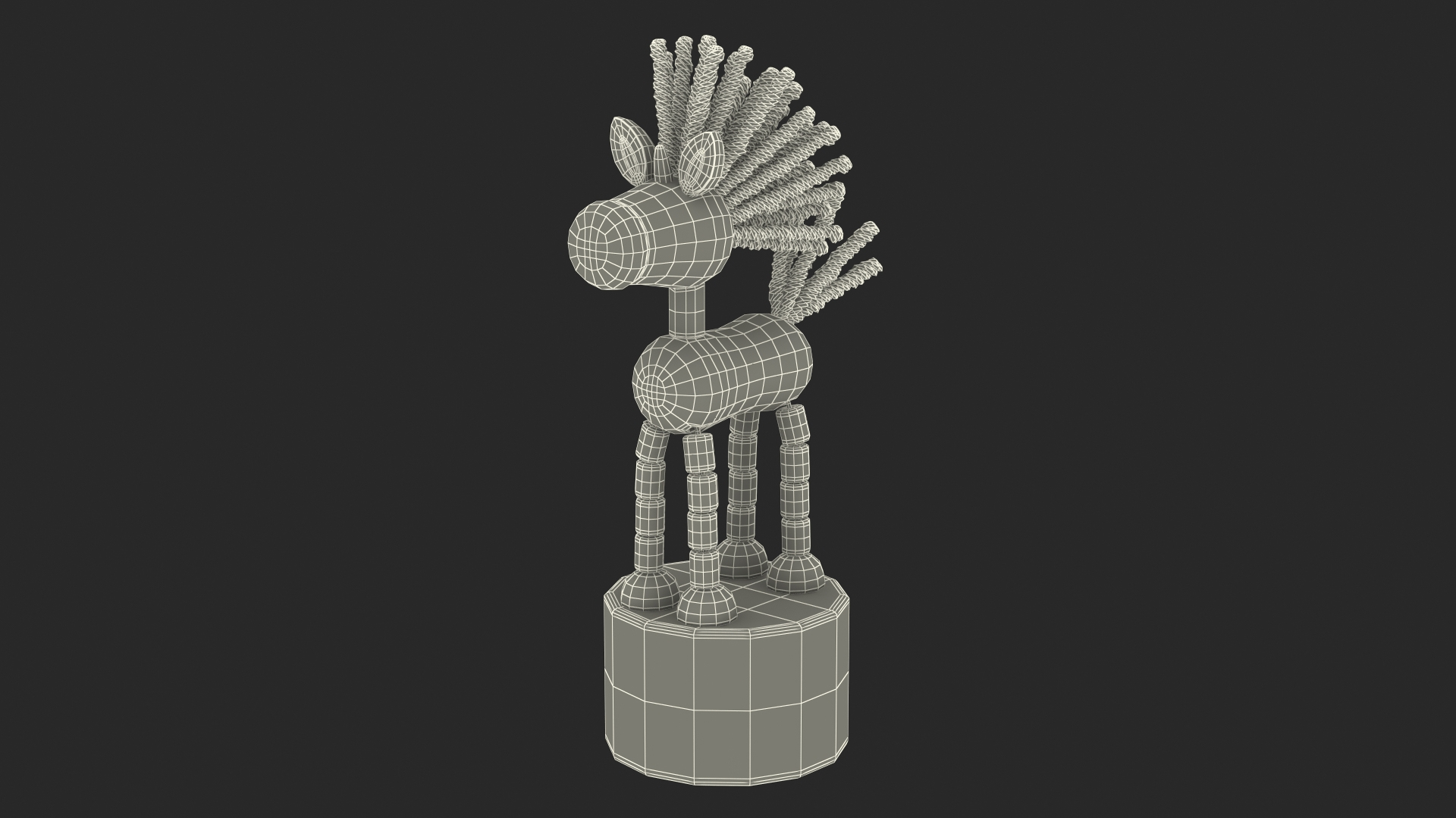 Pink Unicorn Push Puppet Toy Rigged For Maya 3D Model - TurboSquid 2087597