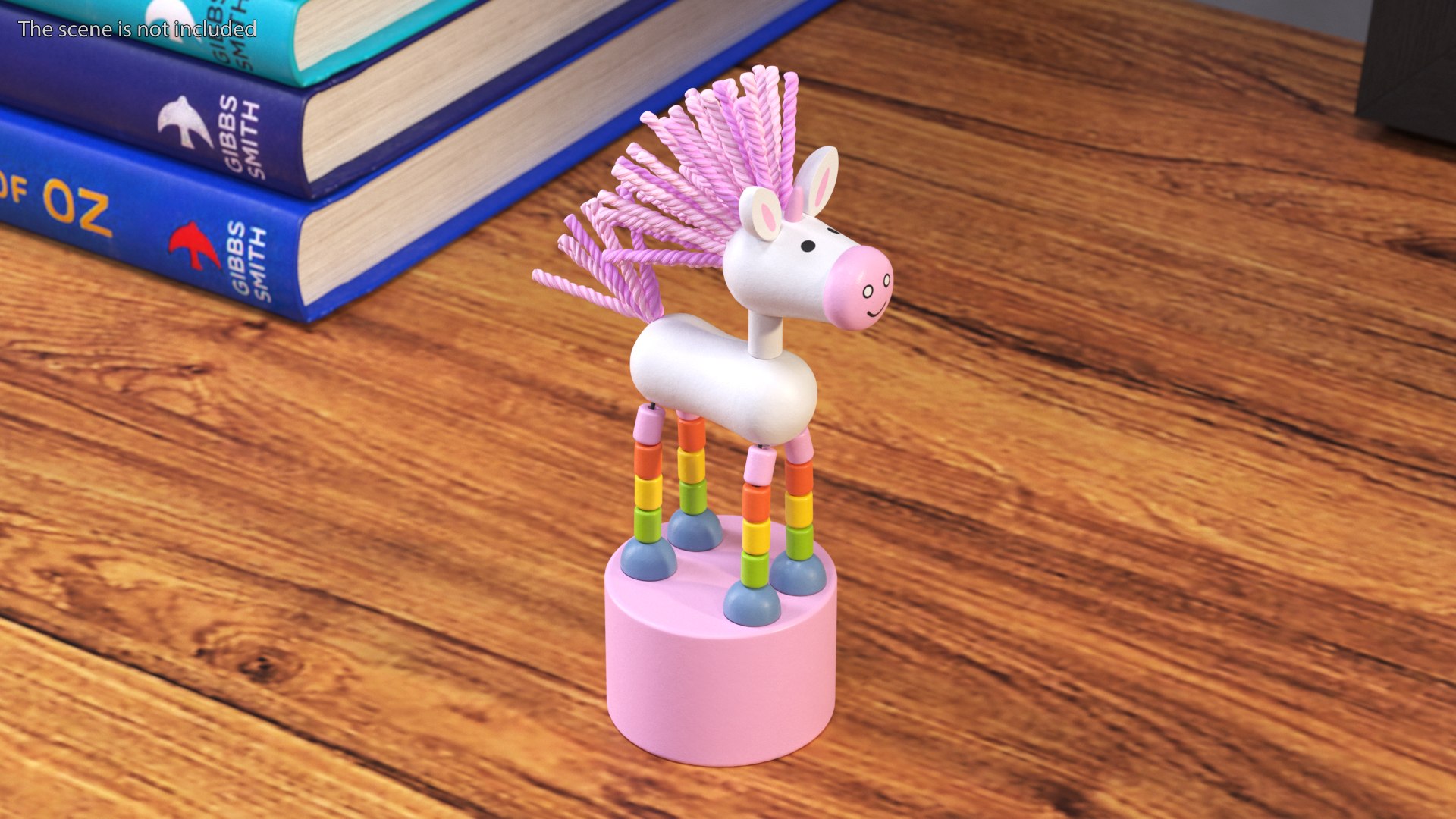 Pink Unicorn Push Puppet Toy Rigged For Maya 3D Model - TurboSquid 2087597