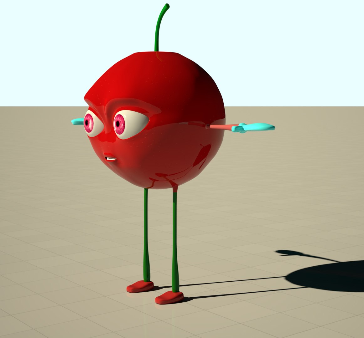3D Cherry Cartoon - TurboSquid 1556184