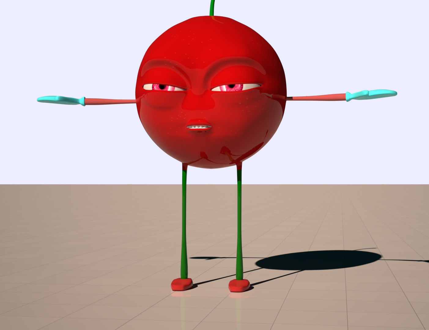 3D Cherry Cartoon - TurboSquid 1556184