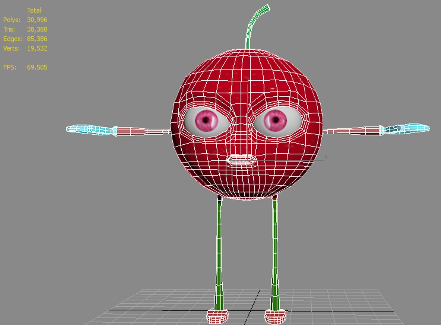 3D Cherry Cartoon - TurboSquid 1556184