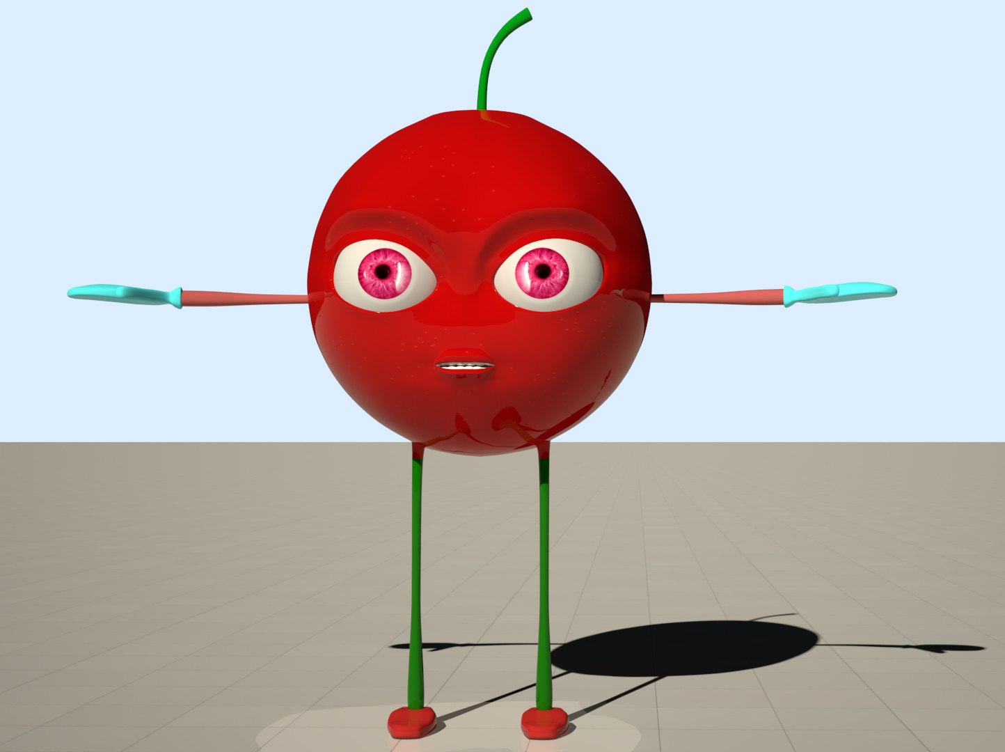 3D Cherry Cartoon - TurboSquid 1556184