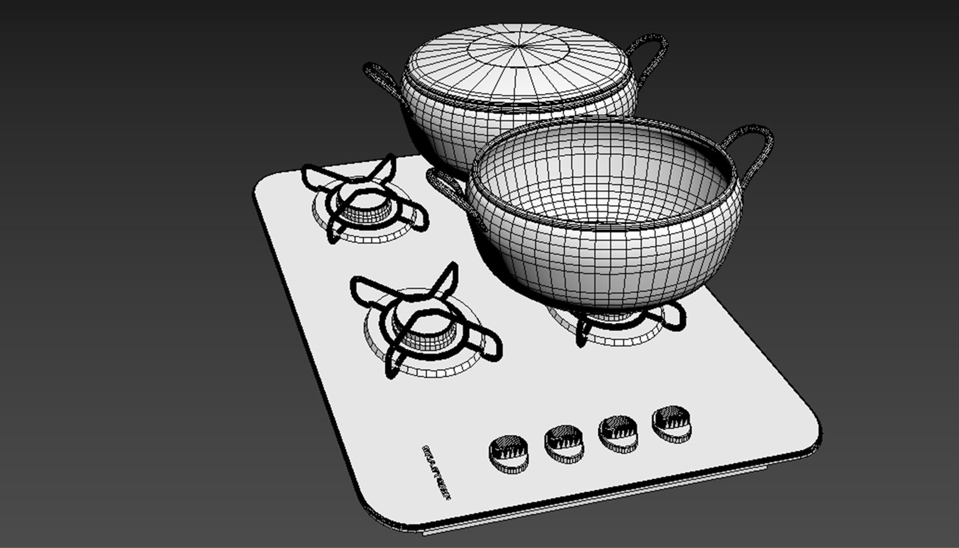 3D Model Gas Stove Cooking - TurboSquid 1470512