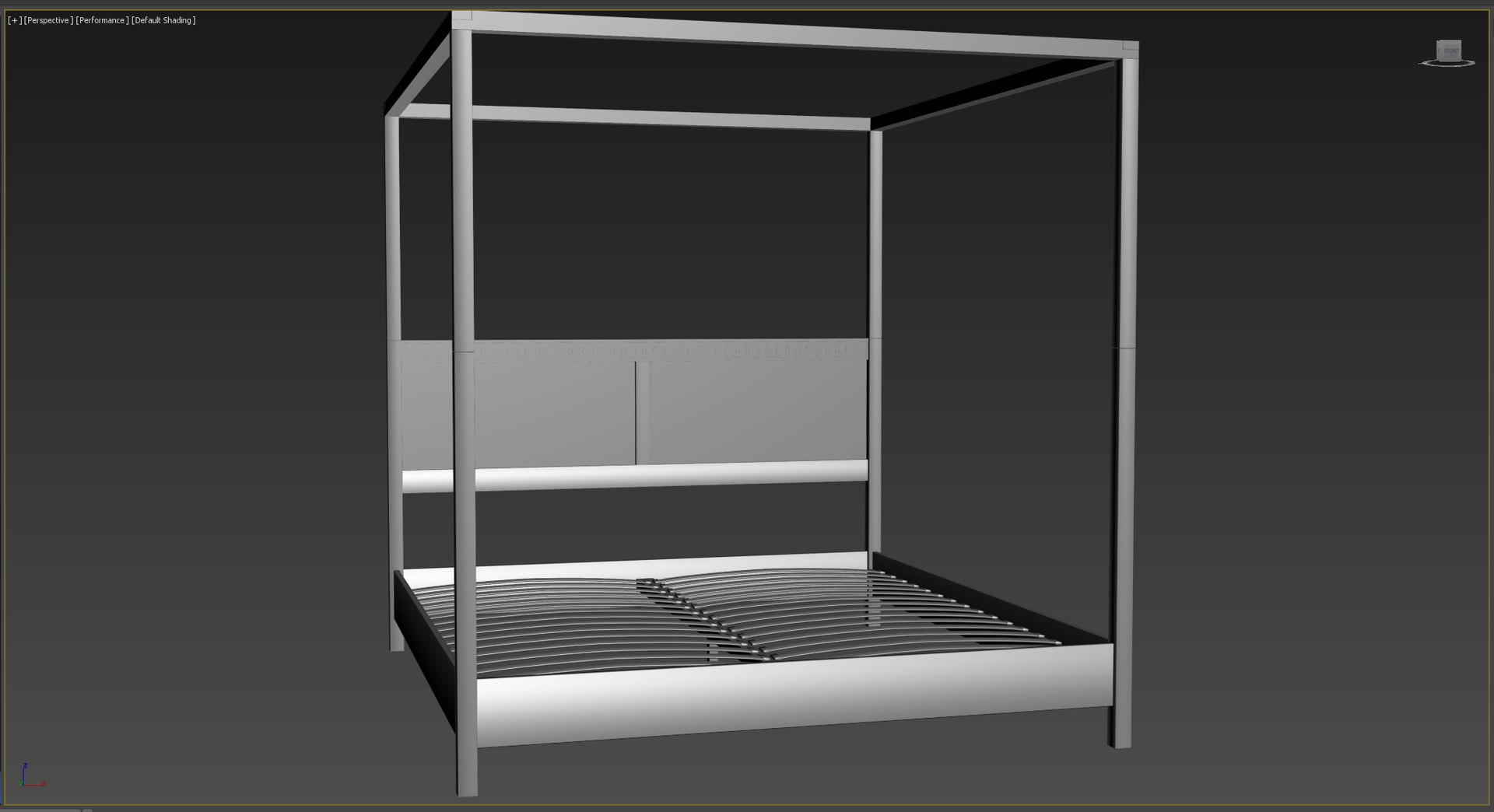 3D Bed Frame Model - TurboSquid 1819519