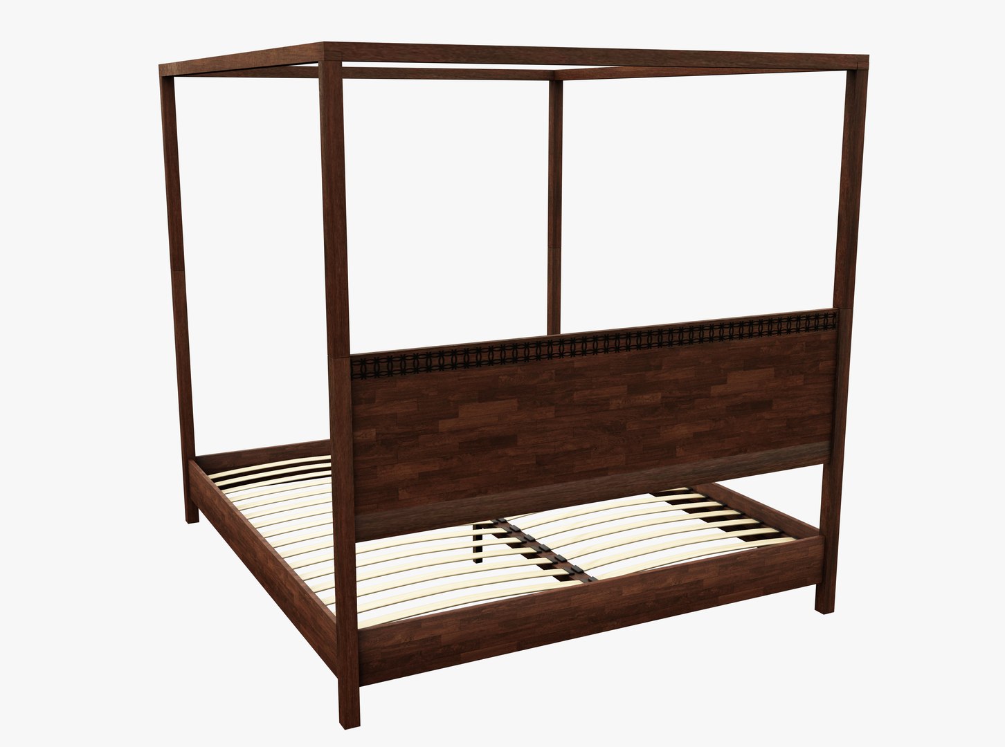 3D Bed Frame Model - TurboSquid 1819519