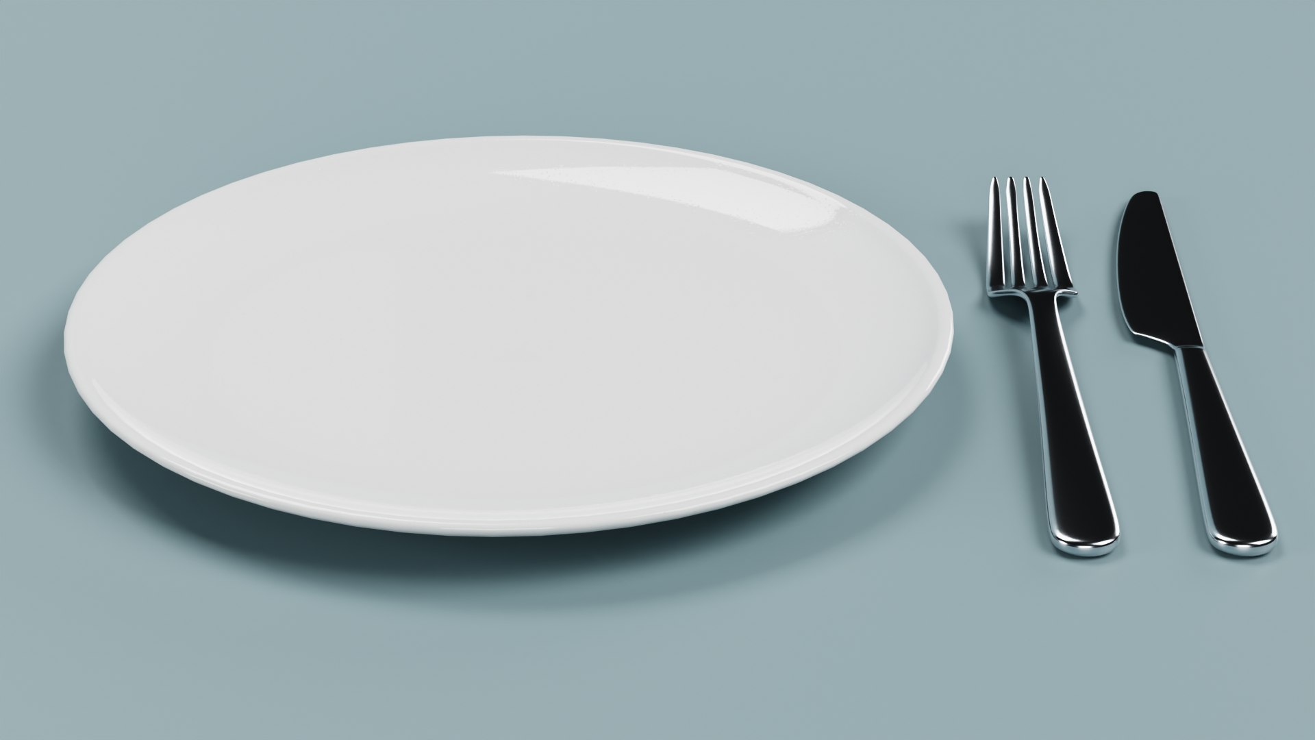 Plate With Cutlery 3D - TurboSquid 1949092