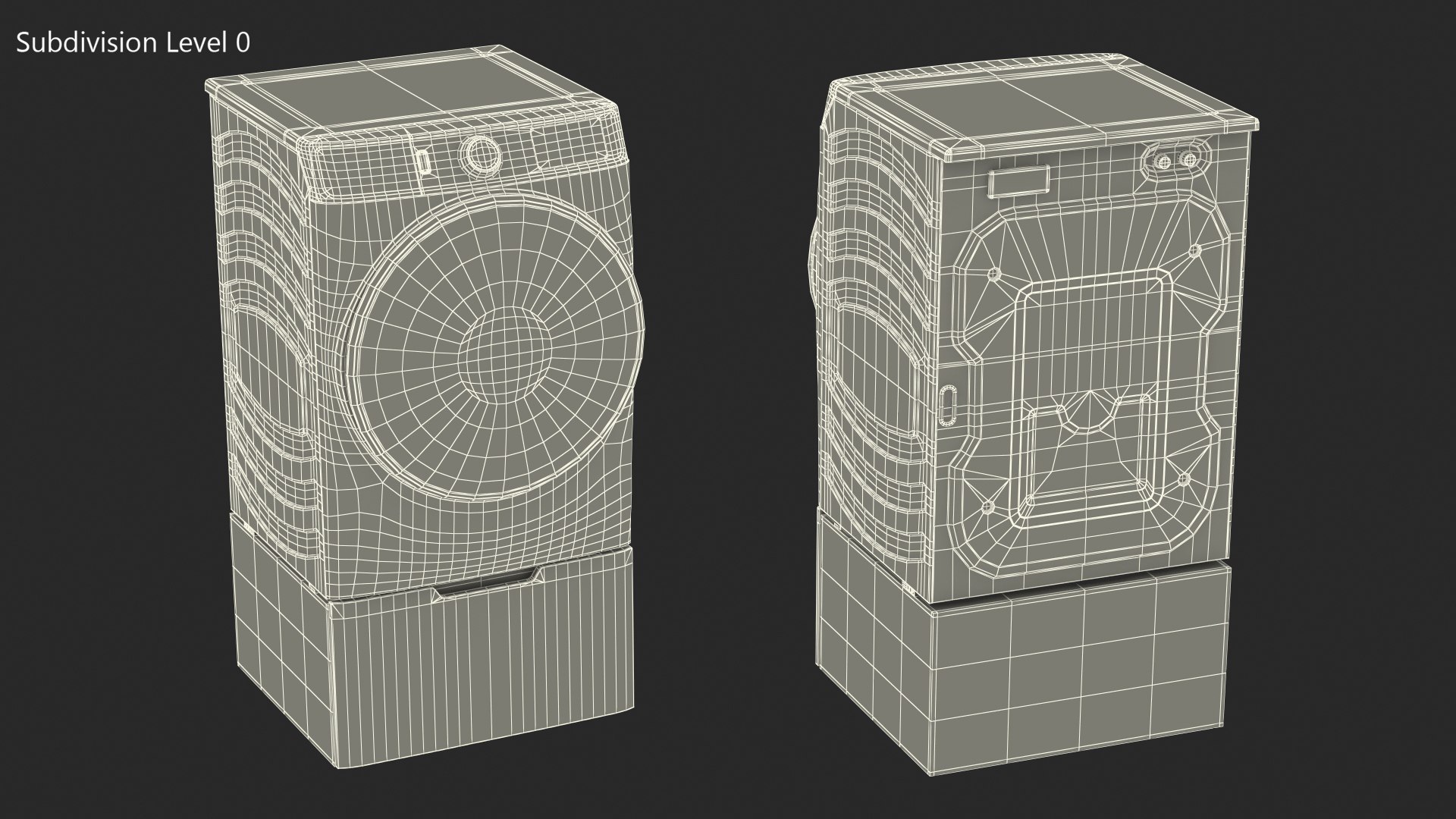 Drying Machine Profile Grey 3D - TurboSquid 2180378