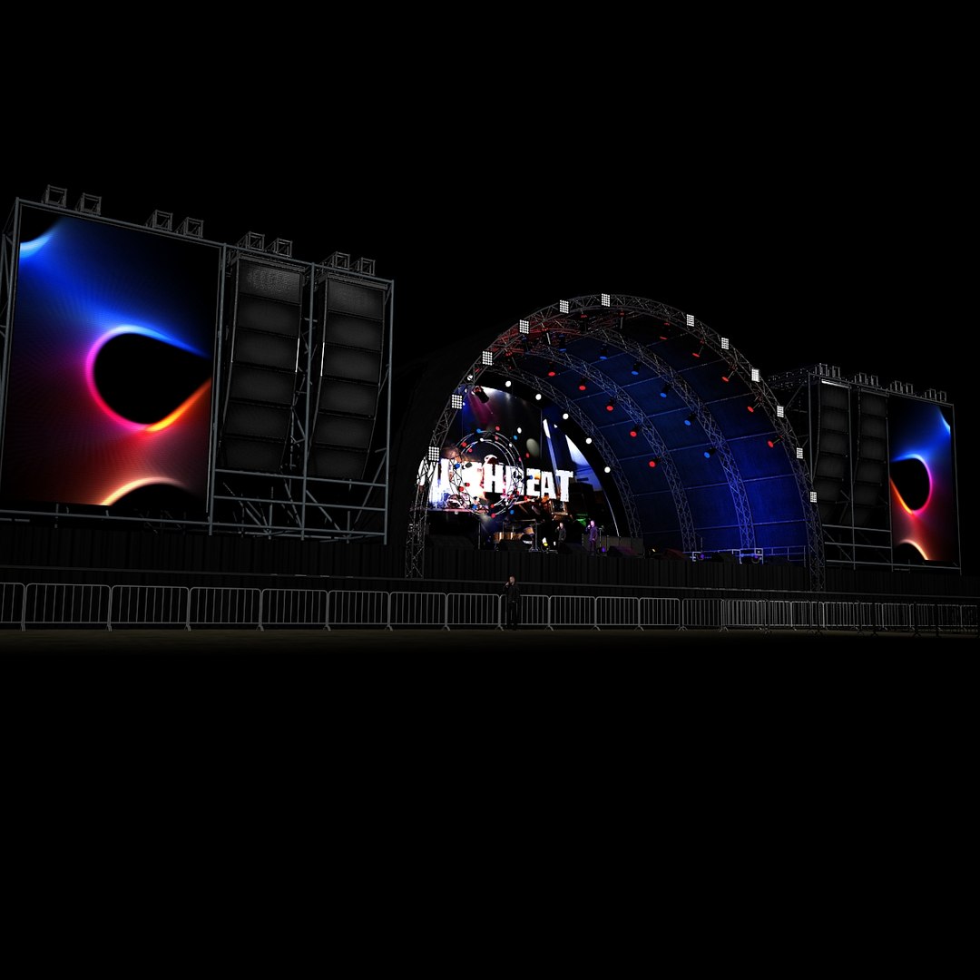 Scene Live Stage Lights 3d Max