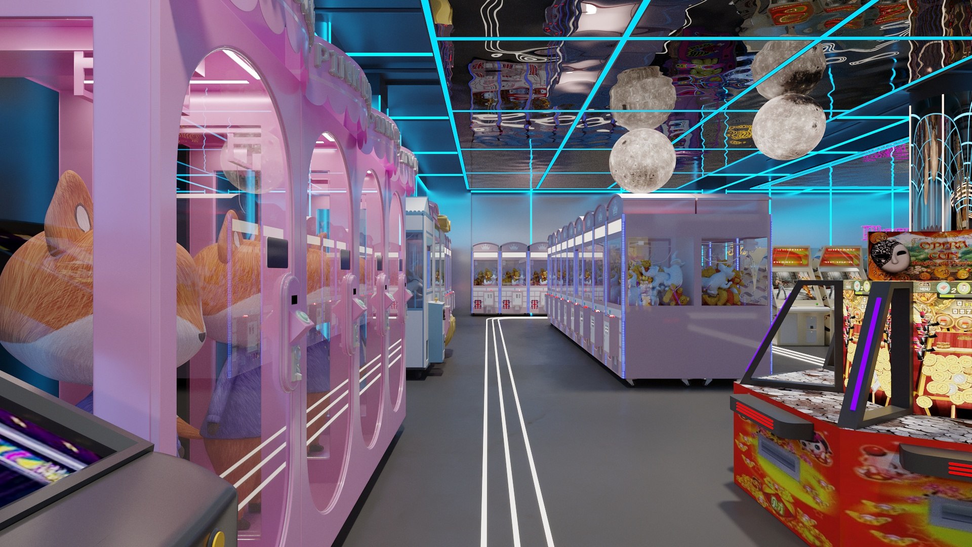 Futuristic Game Center 3D Model - TurboSquid 2153948