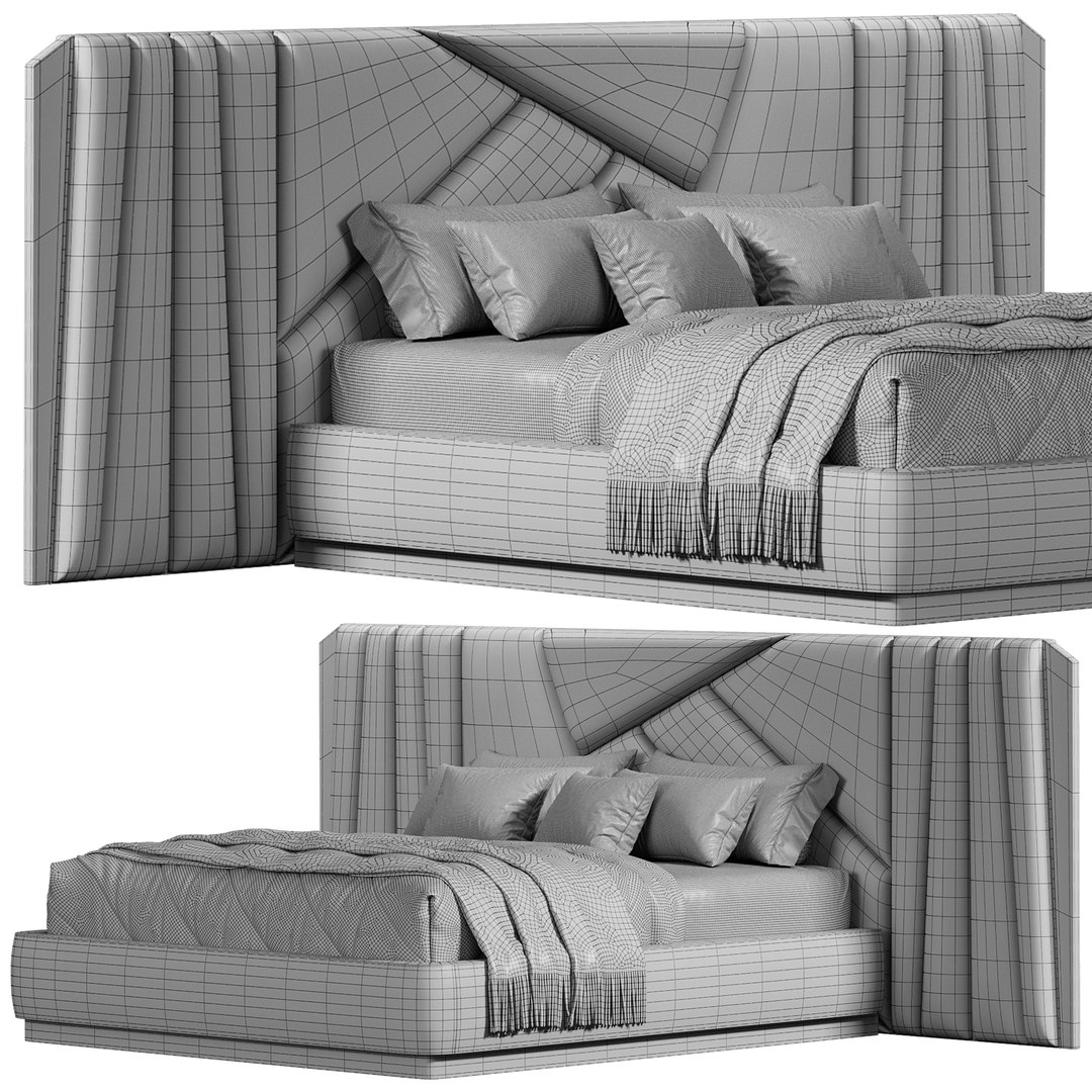 3D Mascari Bed By Grand Italia Model - TurboSquid 2121135