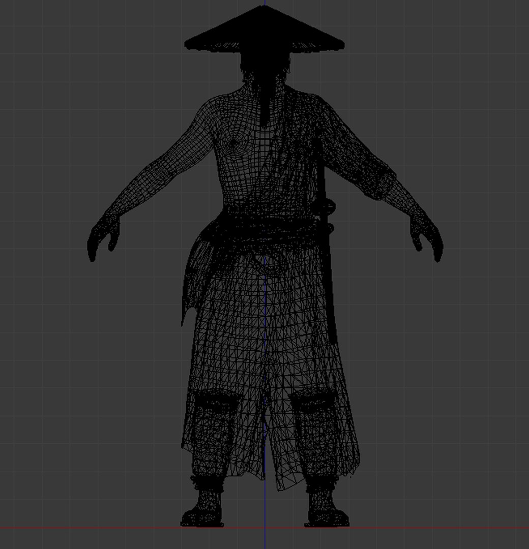 Samurai Character PBR Game Ready 3D Model - TurboSquid 2082601