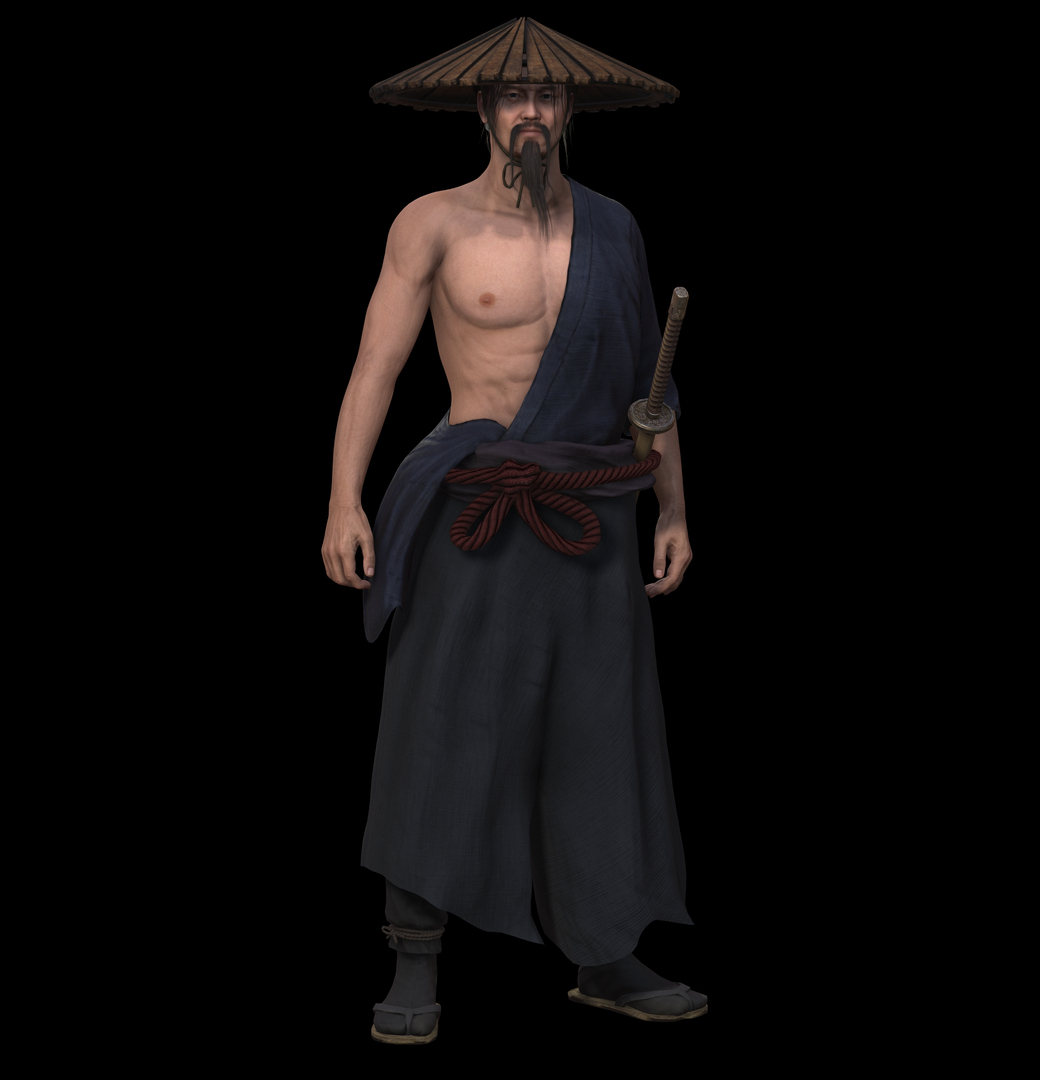 Samurai Character PBR Game Ready 3D Model - TurboSquid 2082601