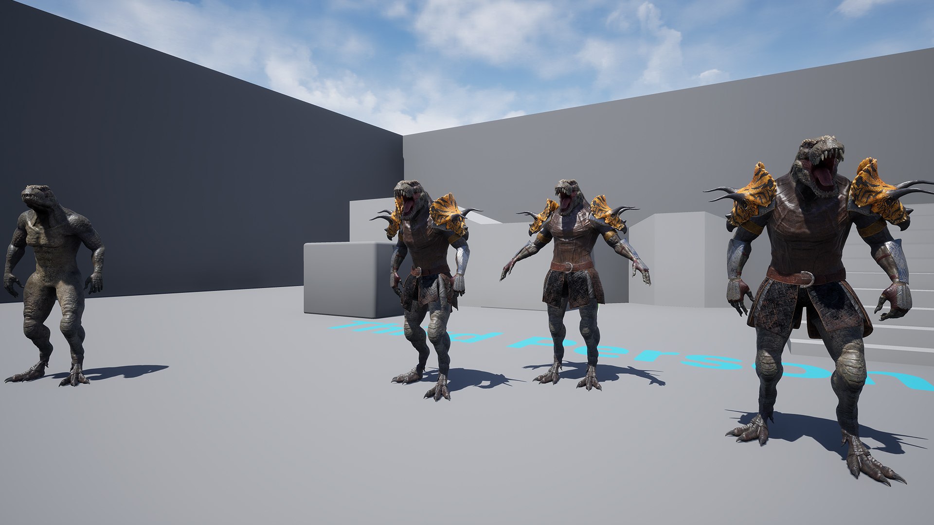 Theropod Rex Man UnrealEngine - Unity - Maya FBX Model - TurboSquid 2138336