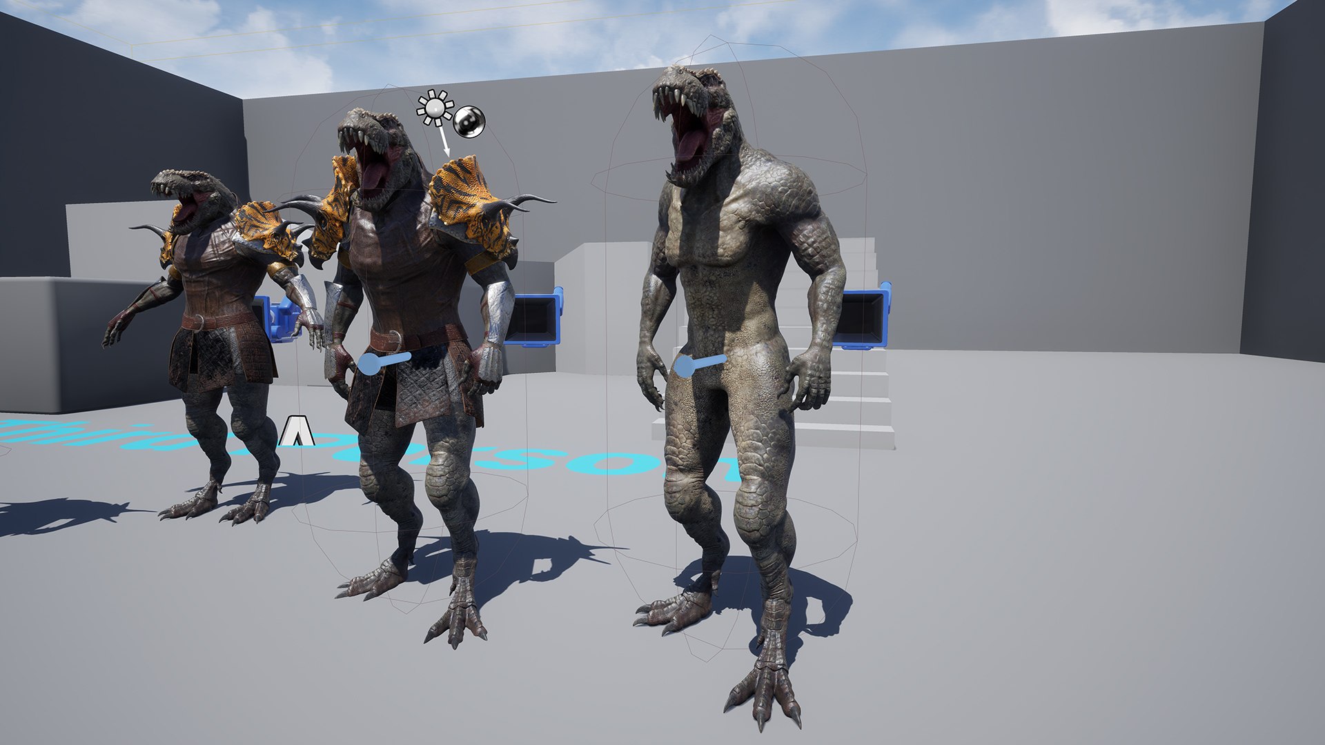 Theropod Rex Man UnrealEngine - Unity - Maya FBX Model - TurboSquid 2138336