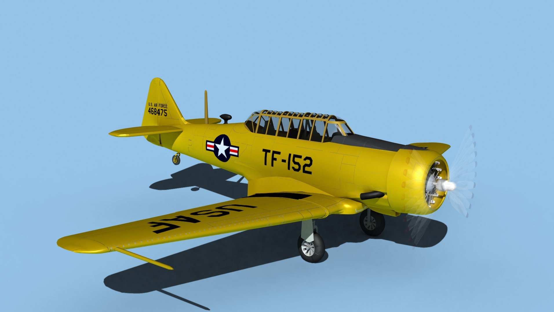 3D North American T-6 Texan USAF V03 model - TurboSquid 1924580