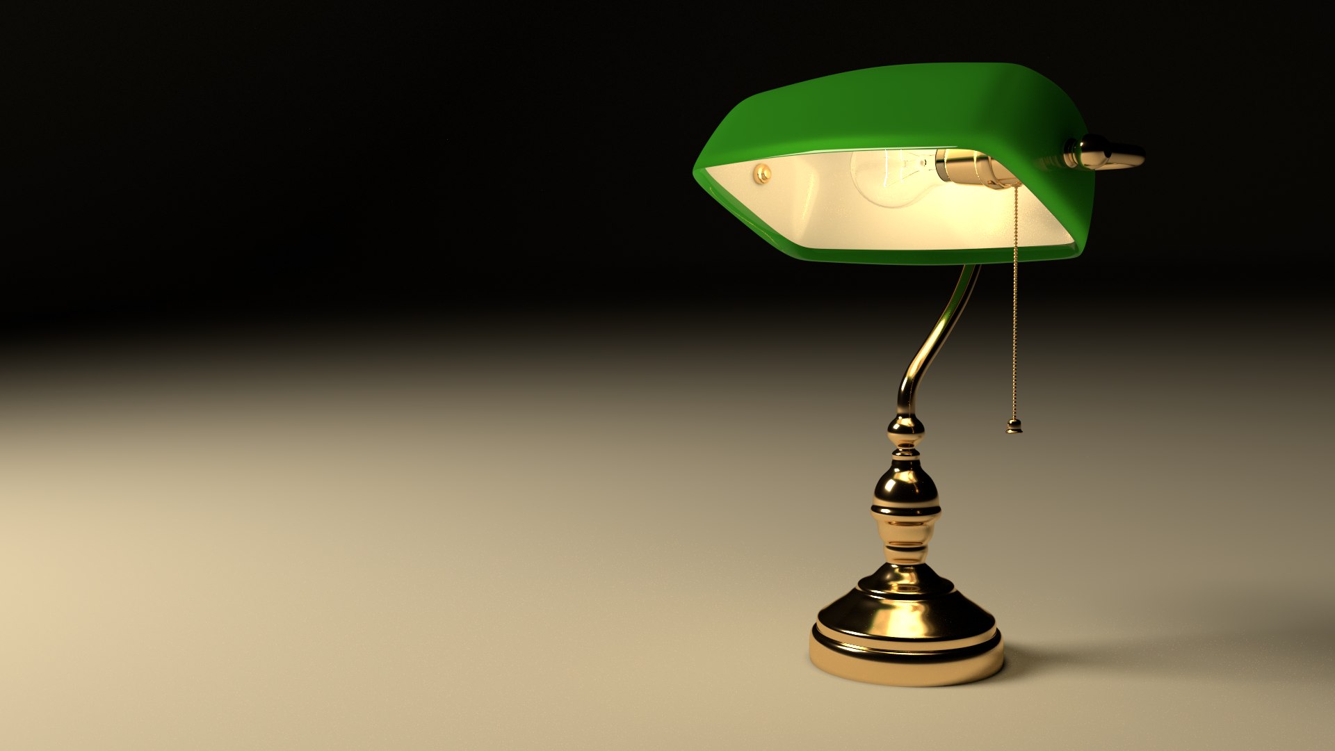 obj banker lamp