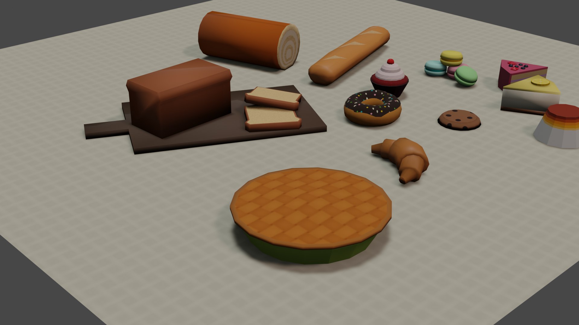 3D Model Bakery Set - TurboSquid 1544949