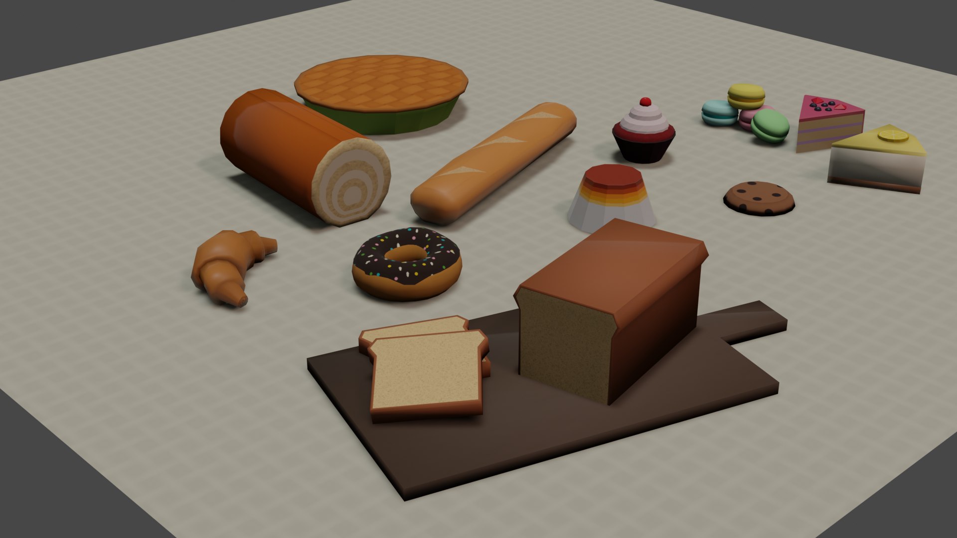 3D Model Bakery Set - TurboSquid 1544949