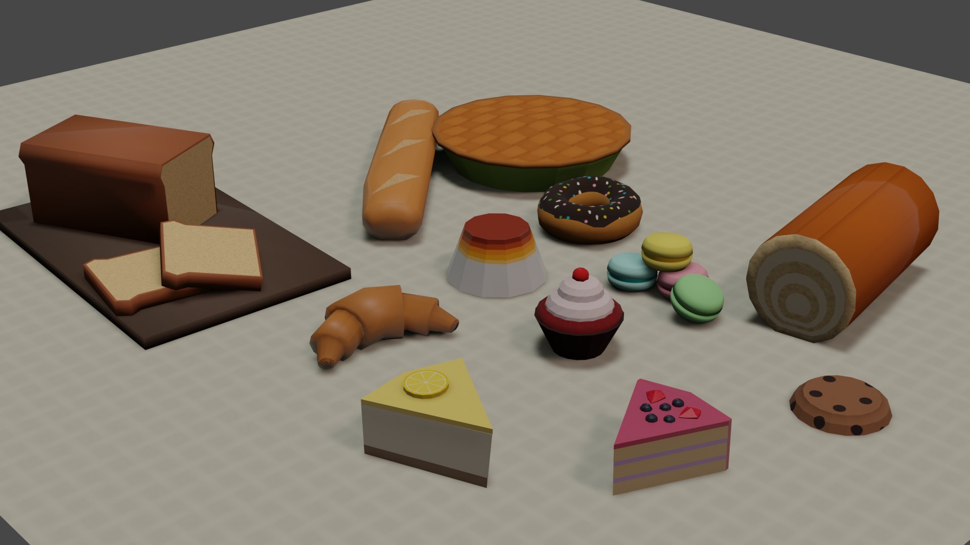 3D Model Bakery Set - TurboSquid 1544949