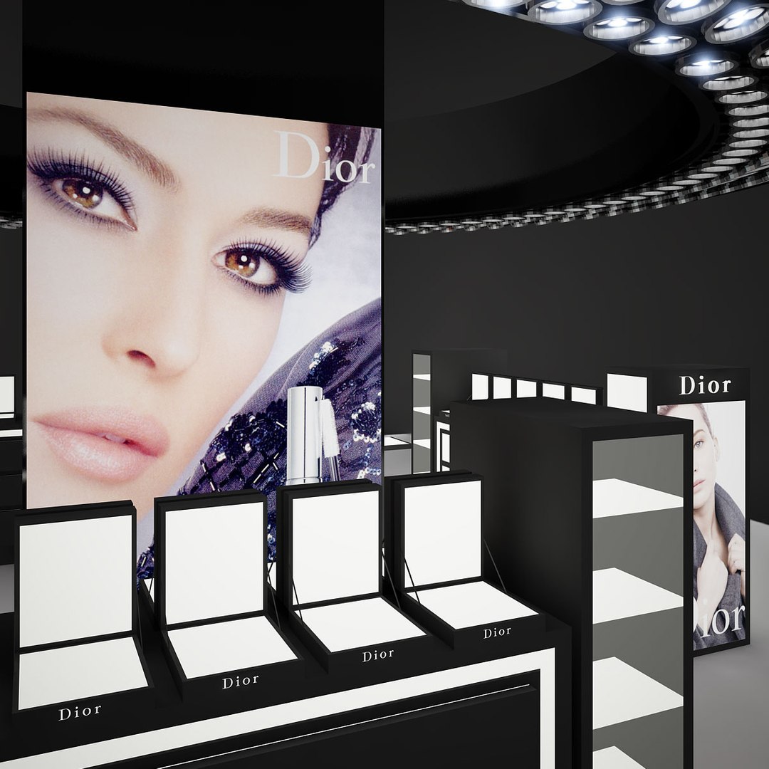 3d Model Dior Cosmetics Stand