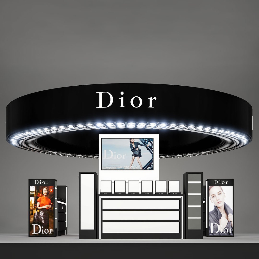 3d Model Dior Cosmetics Stand